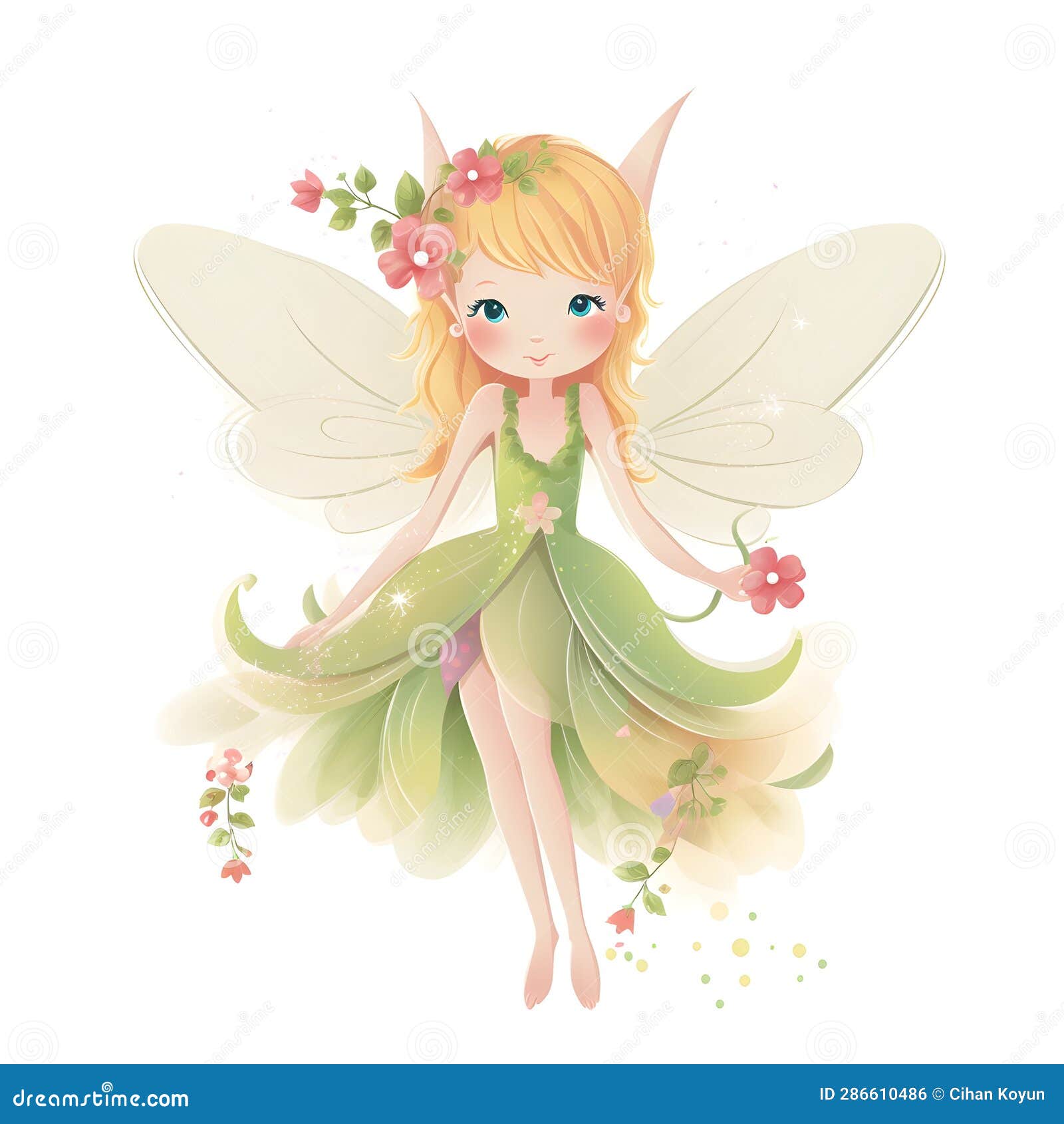 Mystical Pixie Sprite Design Stock Illustration - Illustration of ...