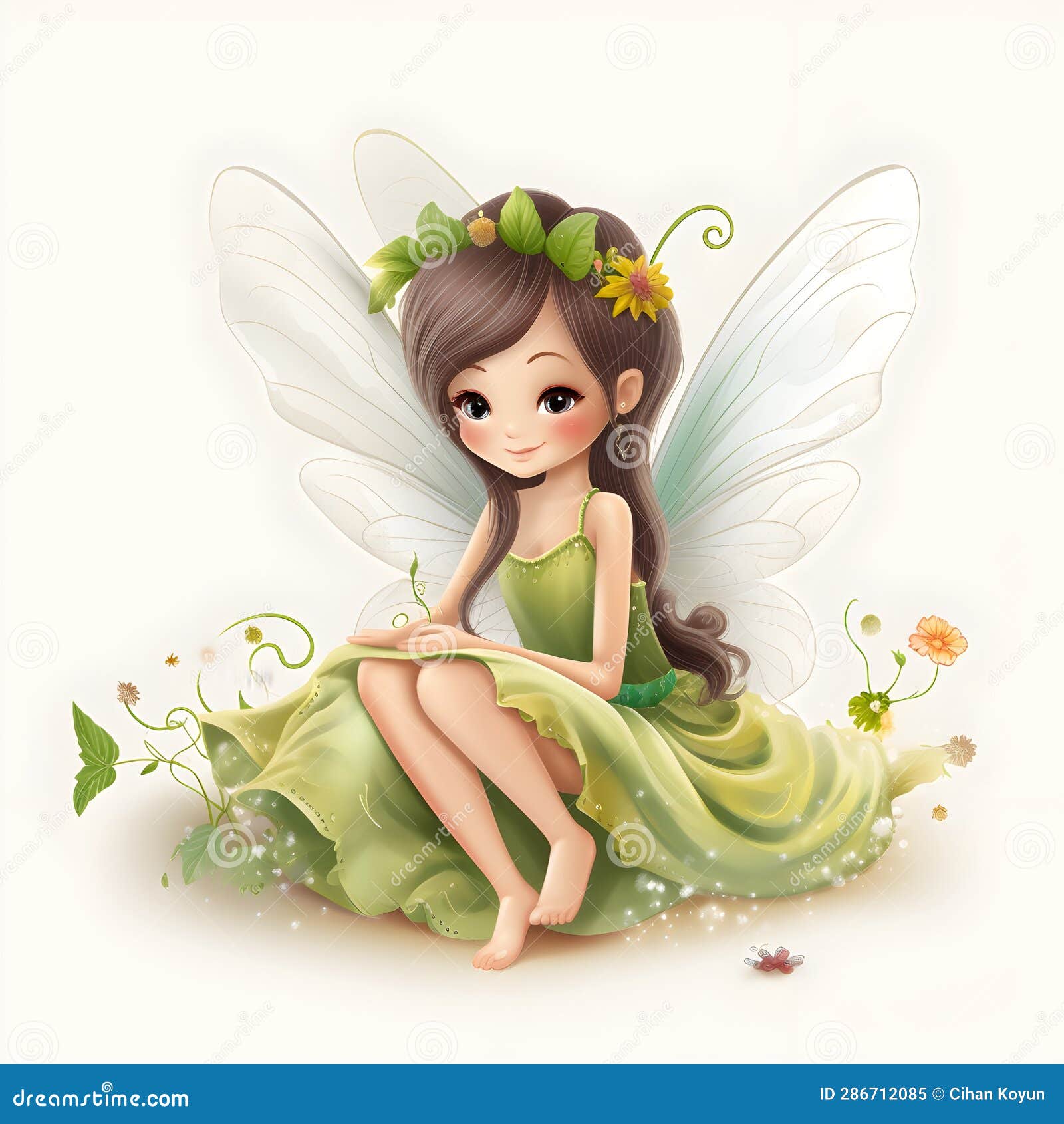 Mystical Pixie Sprite Design Stock Illustration - Illustration of ...