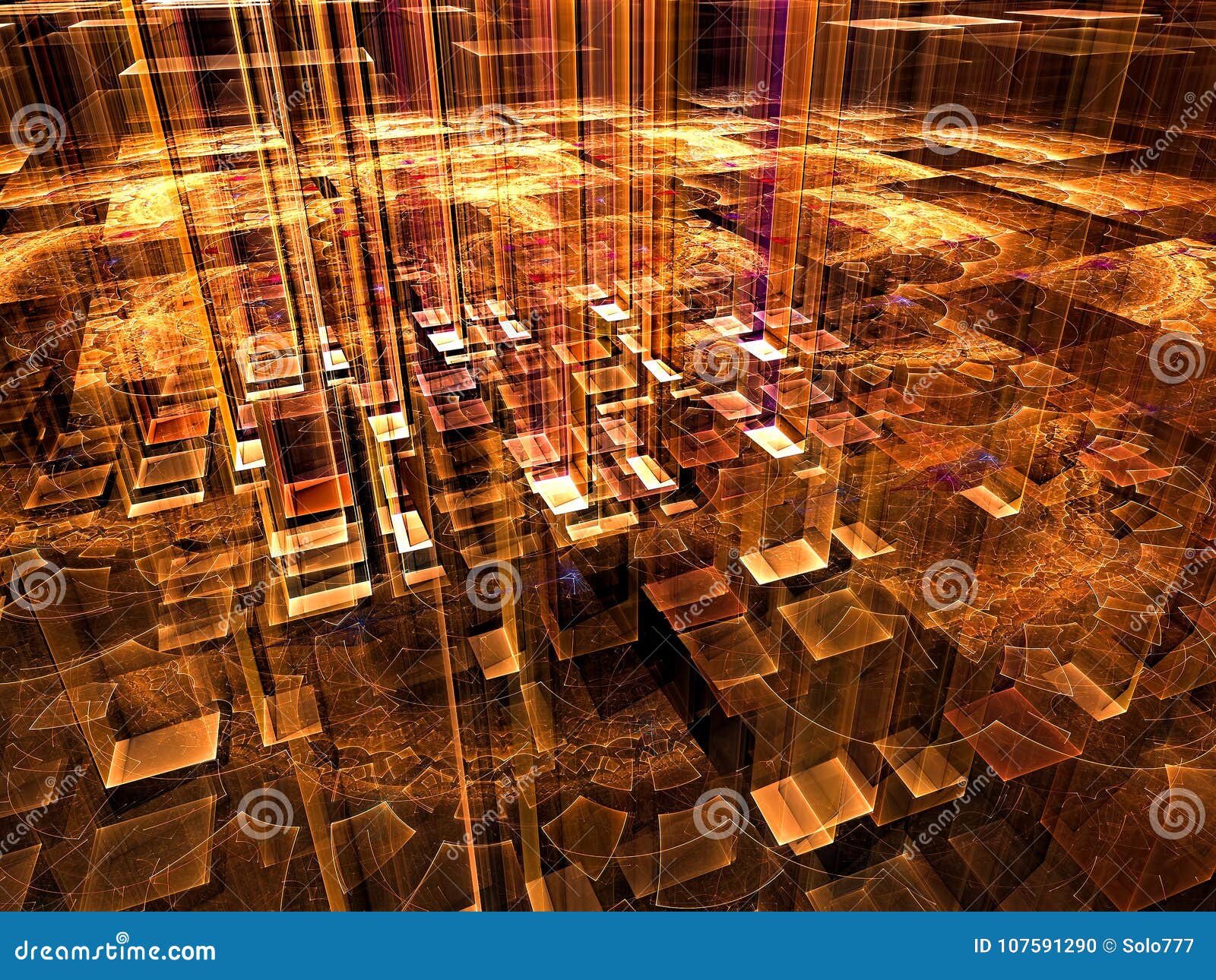 Mystical Place - Abstract Digitally Generated Image Stock Illustration ...