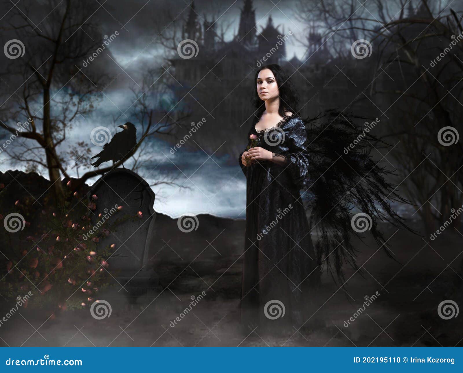 Mystical portrait of girl stock photo. Image of magician - 202195110