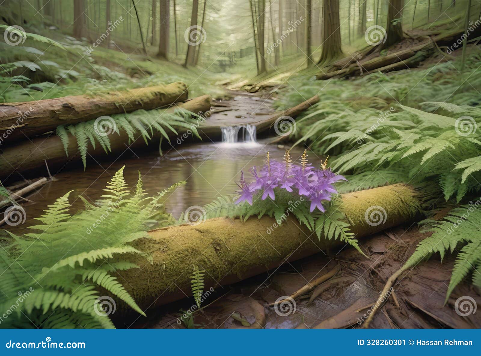 A Mystical, Richly Detailed Spring Landscape Stock Image ...