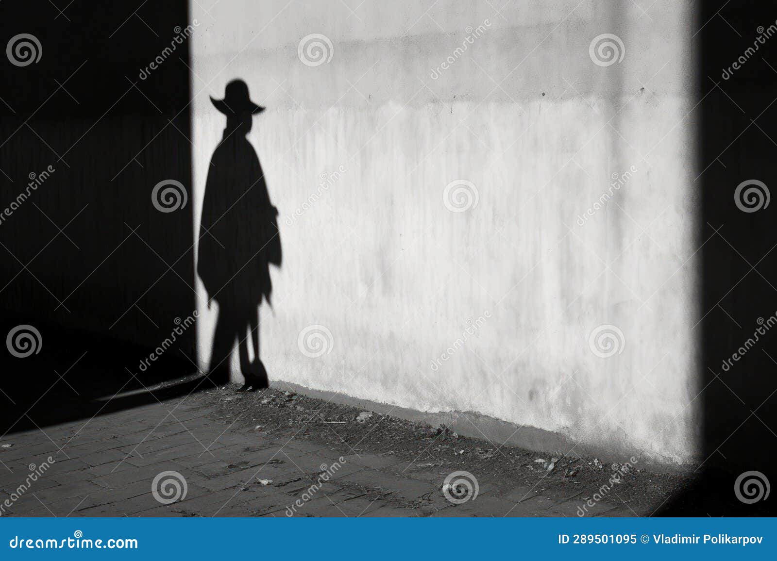 Mystical Shadow on the Wall Stock Image - Image of light, black: 289501095