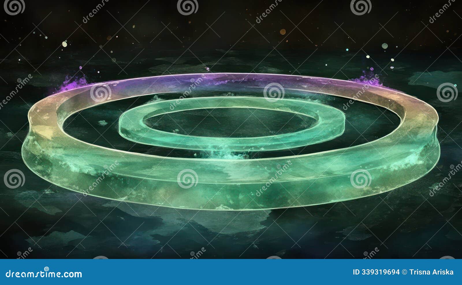 A Mystical, Translucent Circular Structure with a Cosmic Design ...