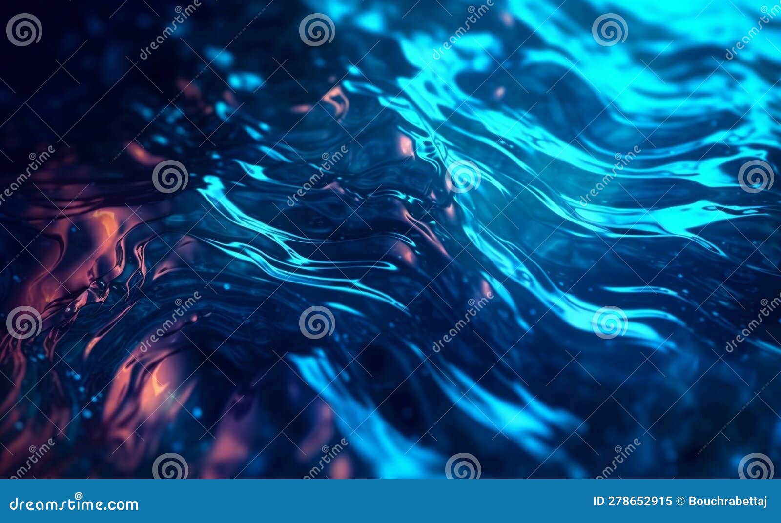 Mystical Water Surface with Vibrant Light Reflections for Creative ...
