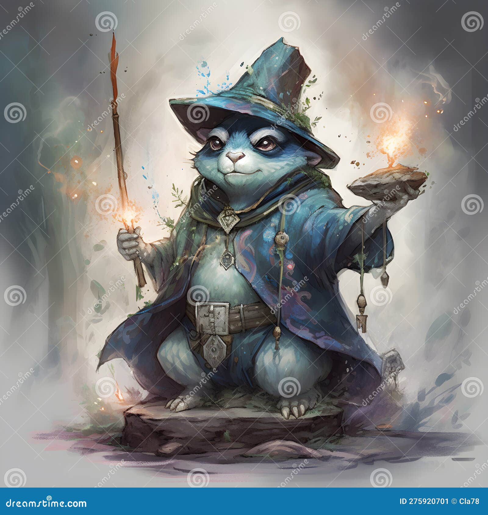 Mystical Wizard Bear, Ai Generative Illustration Stock Illustration ...