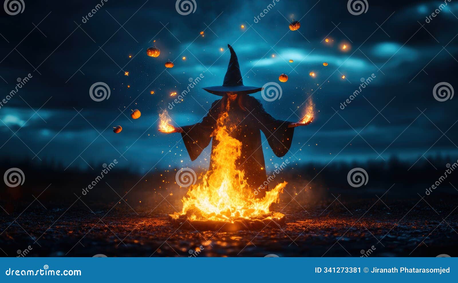 Mystical Wizard Embraces Technology, 95 Characters. Stock Photo ...