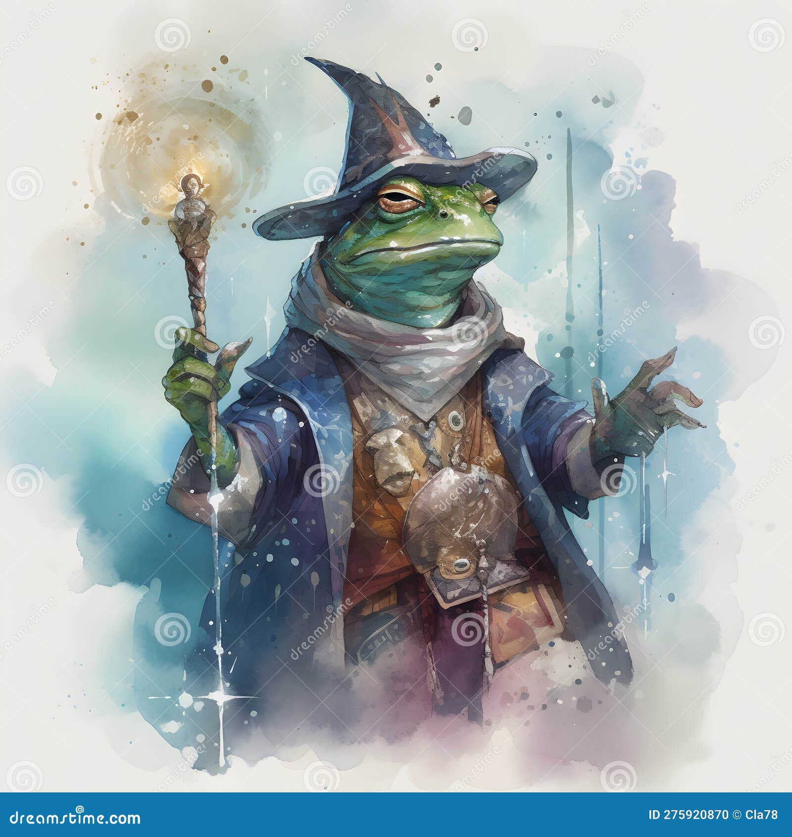 Mystical Wizard Lizard, Ai Generative Illustration Stock Illustration ...