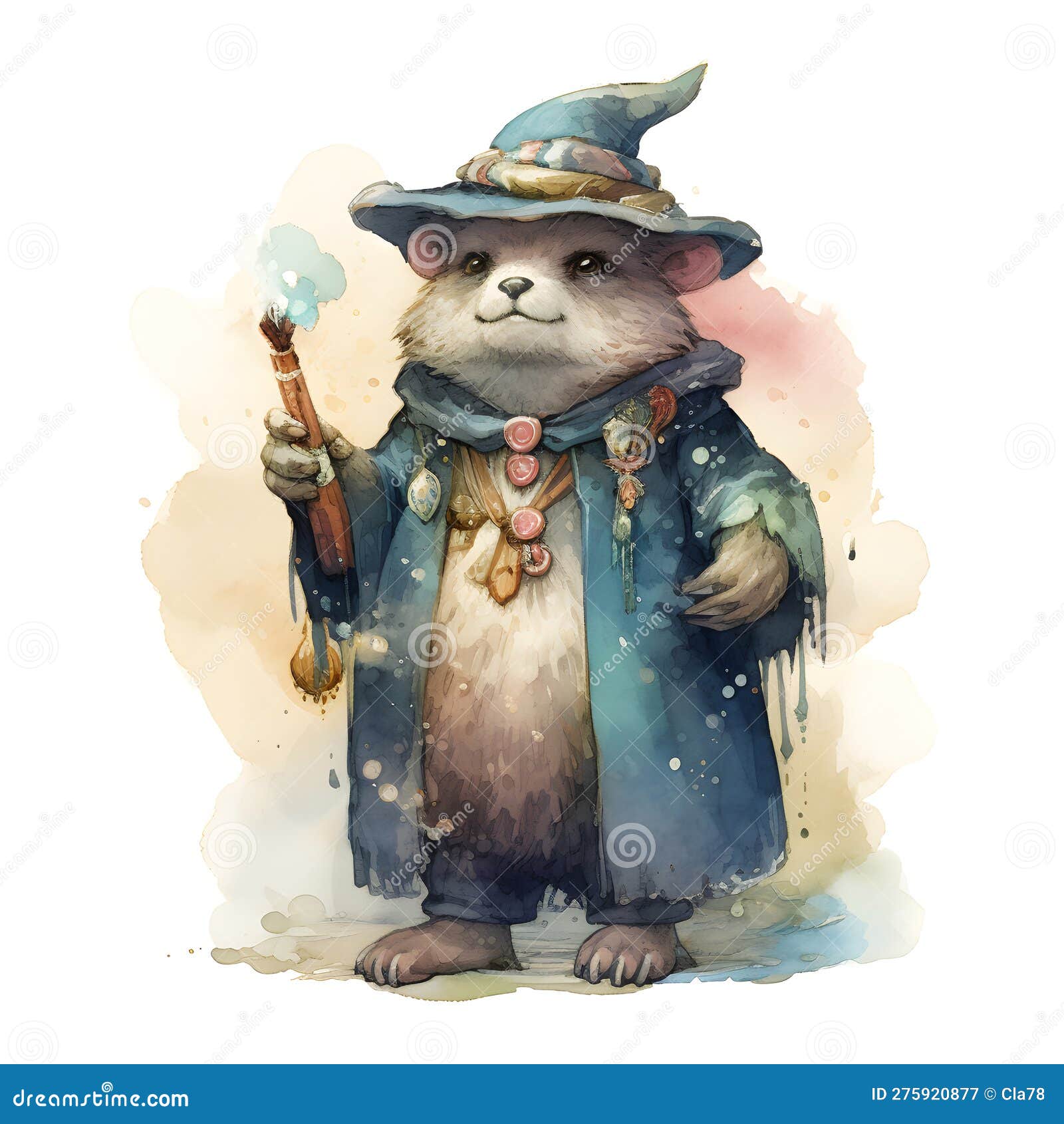 Mystical Wizard Mouse, Ai Generative Illustration Stock Illustration ...