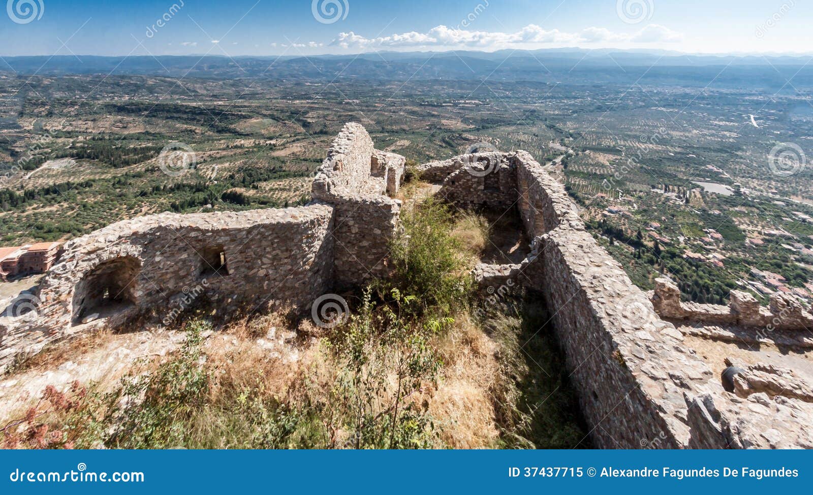 Mystras Castle stock image. Image of peloponnese, greece - 37437715