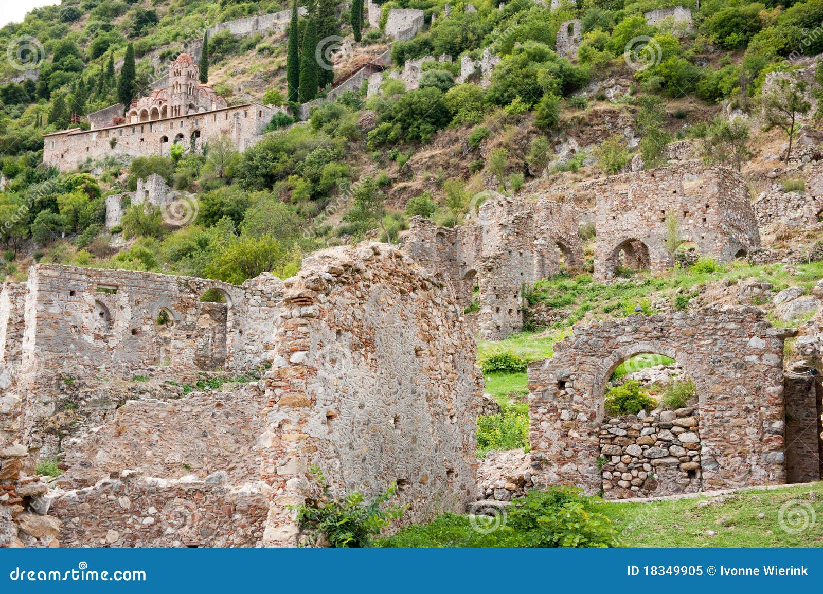 Mystras in Greece stock image. Image of mystras, olive - 18349905