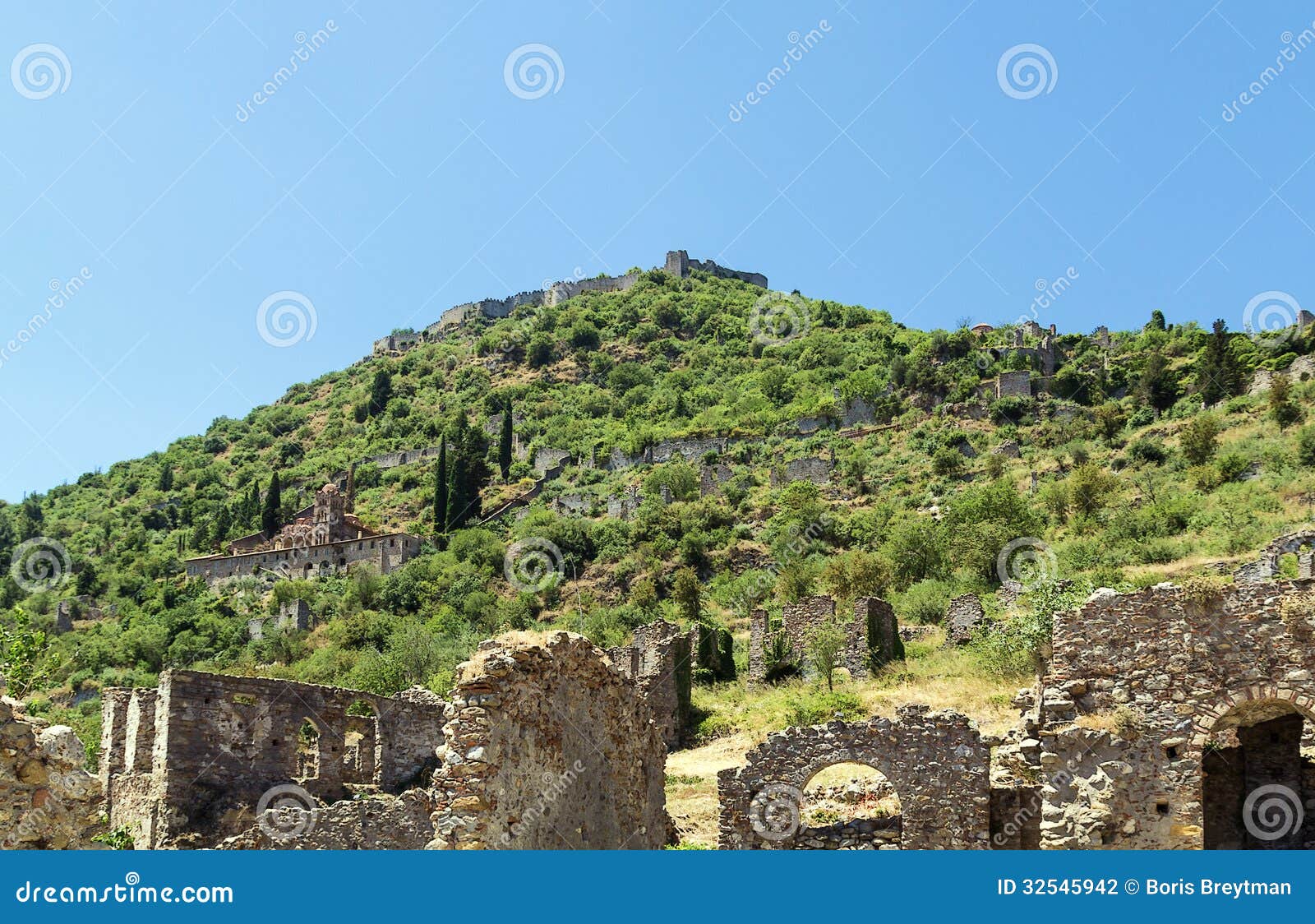 Mystras, Greece stock photo. Image of building, architecture - 32545942