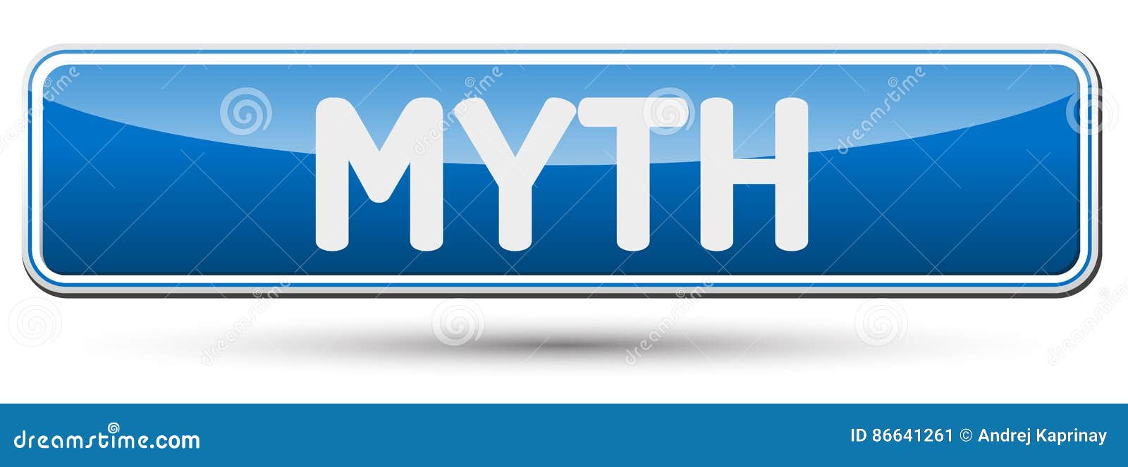 MYTH - Abstract Beautiful Button with Text. Stock Vector - Illustration ...