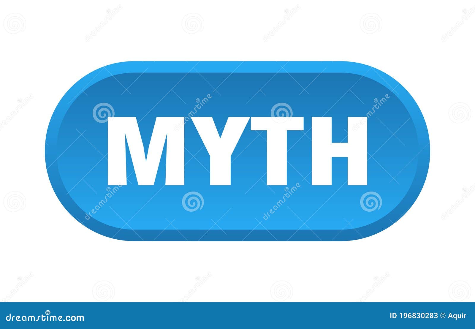 Myth Button. Rounded Sign on White Background Stock Vector ...