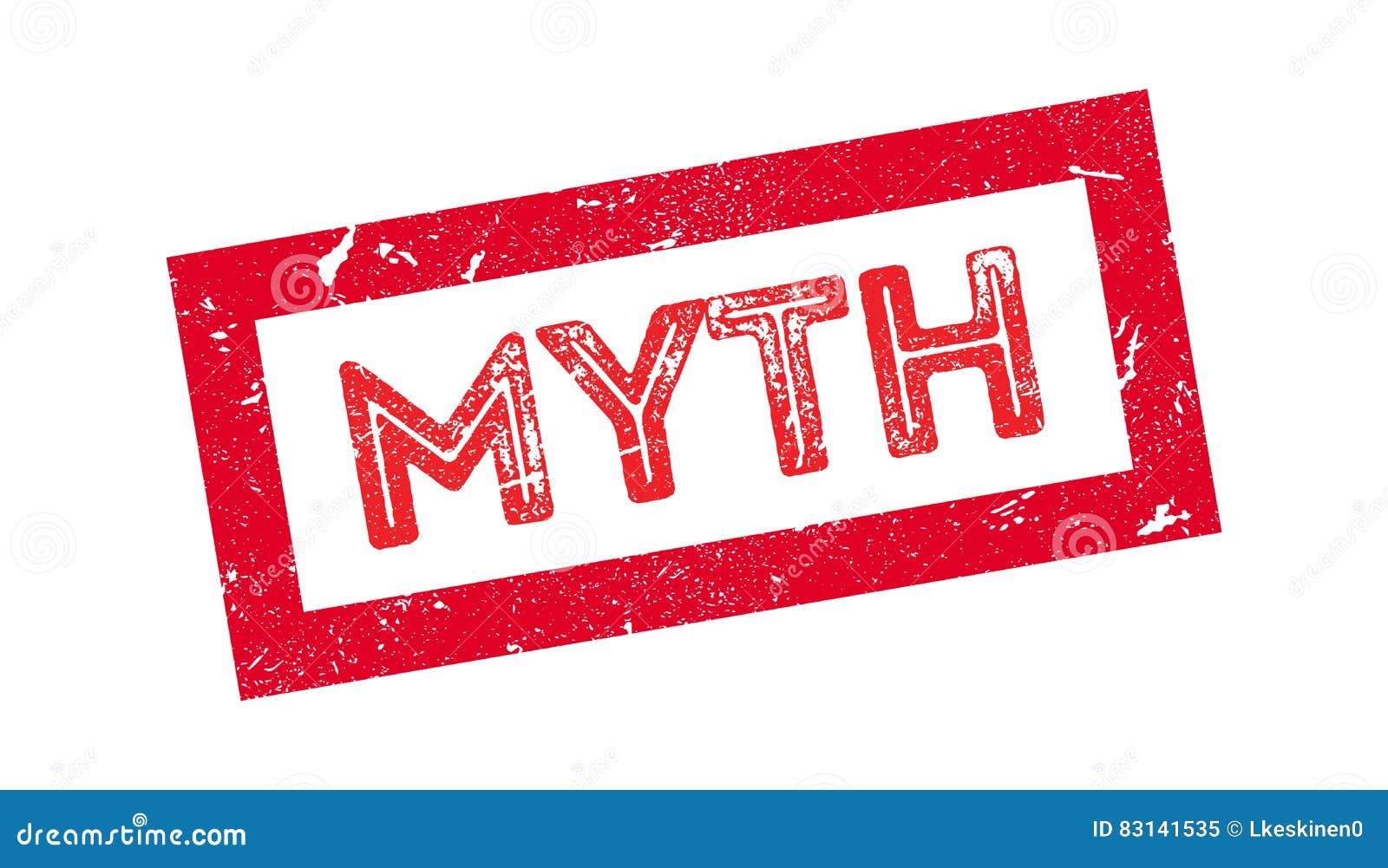 Myth Rubber Stamp Isolated On White Background. Cartoon Vector ...