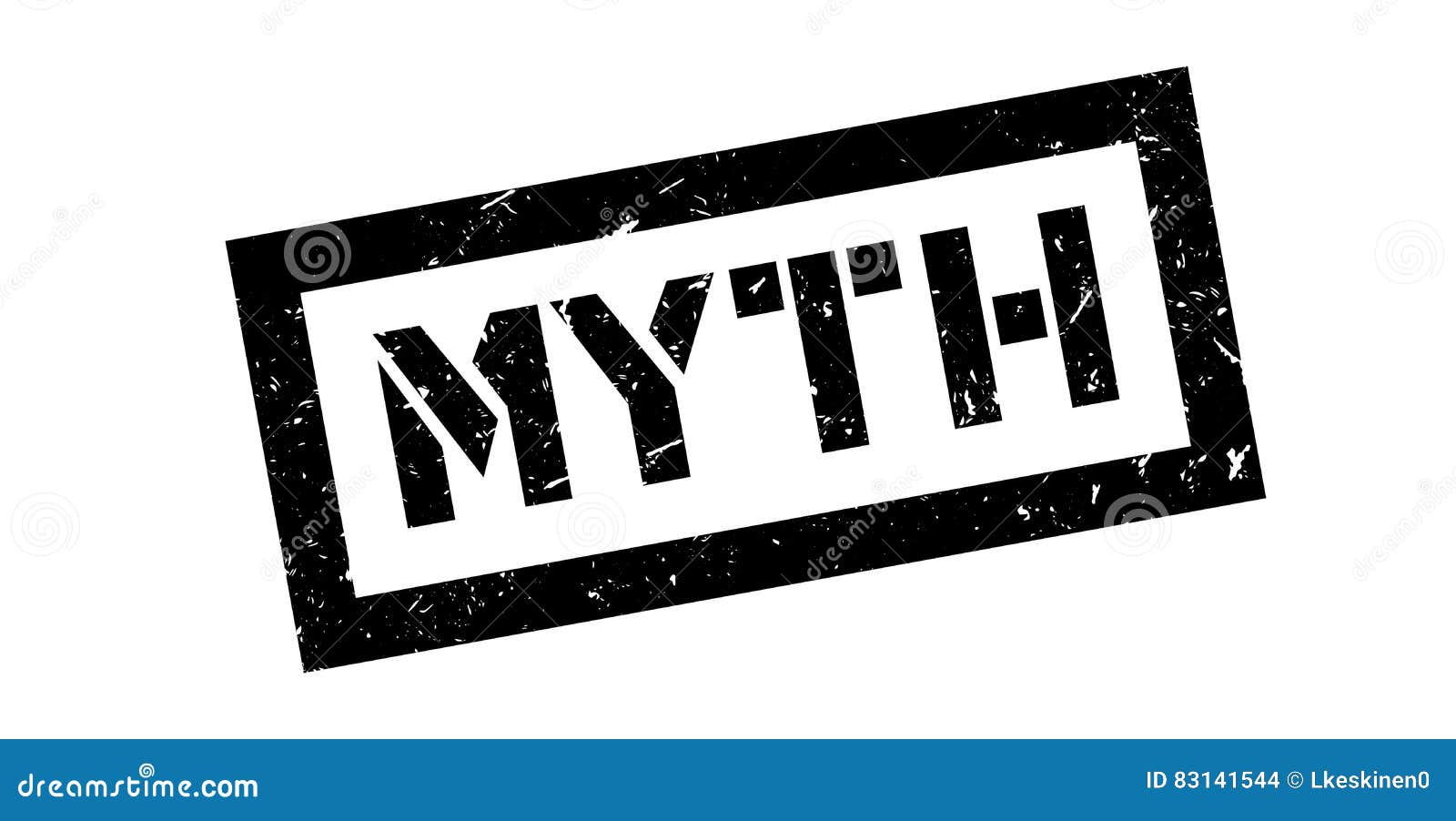 Myth Rubber Stamp Isolated On White Background. Cartoon Vector ...