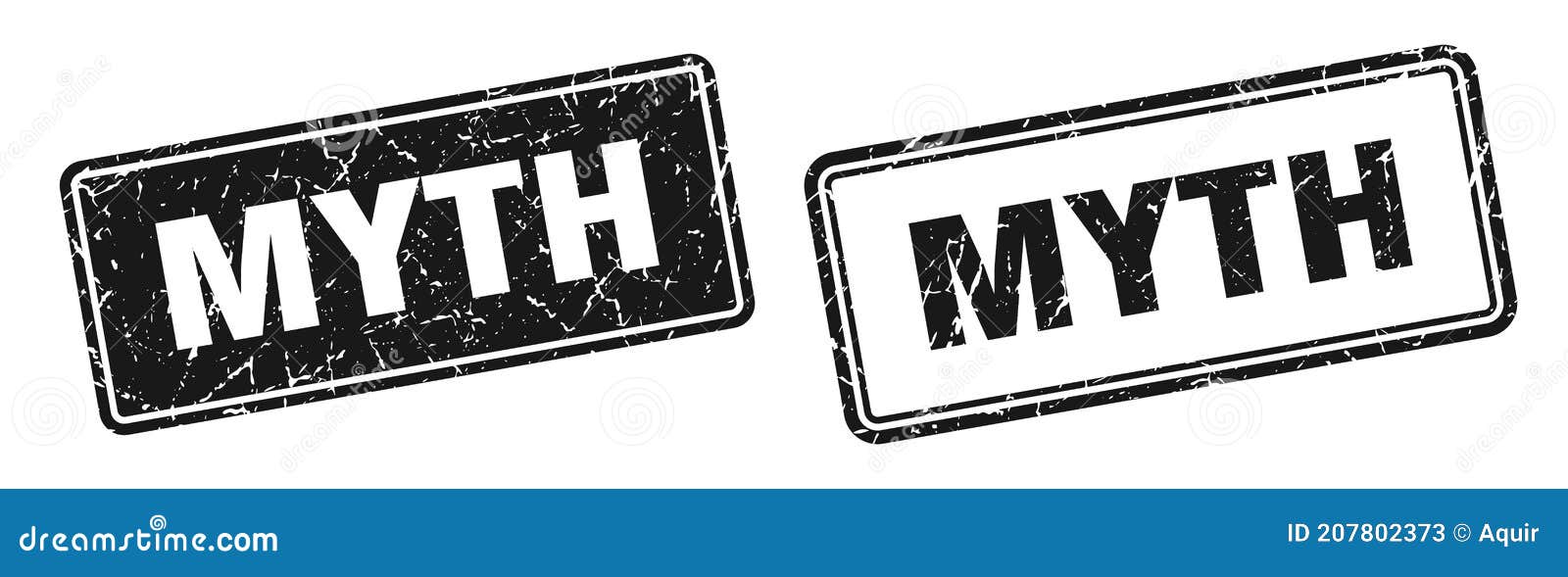 Myth Stamp Set. Myth Square Grunge Sign Stock Vector - Illustration of ...
