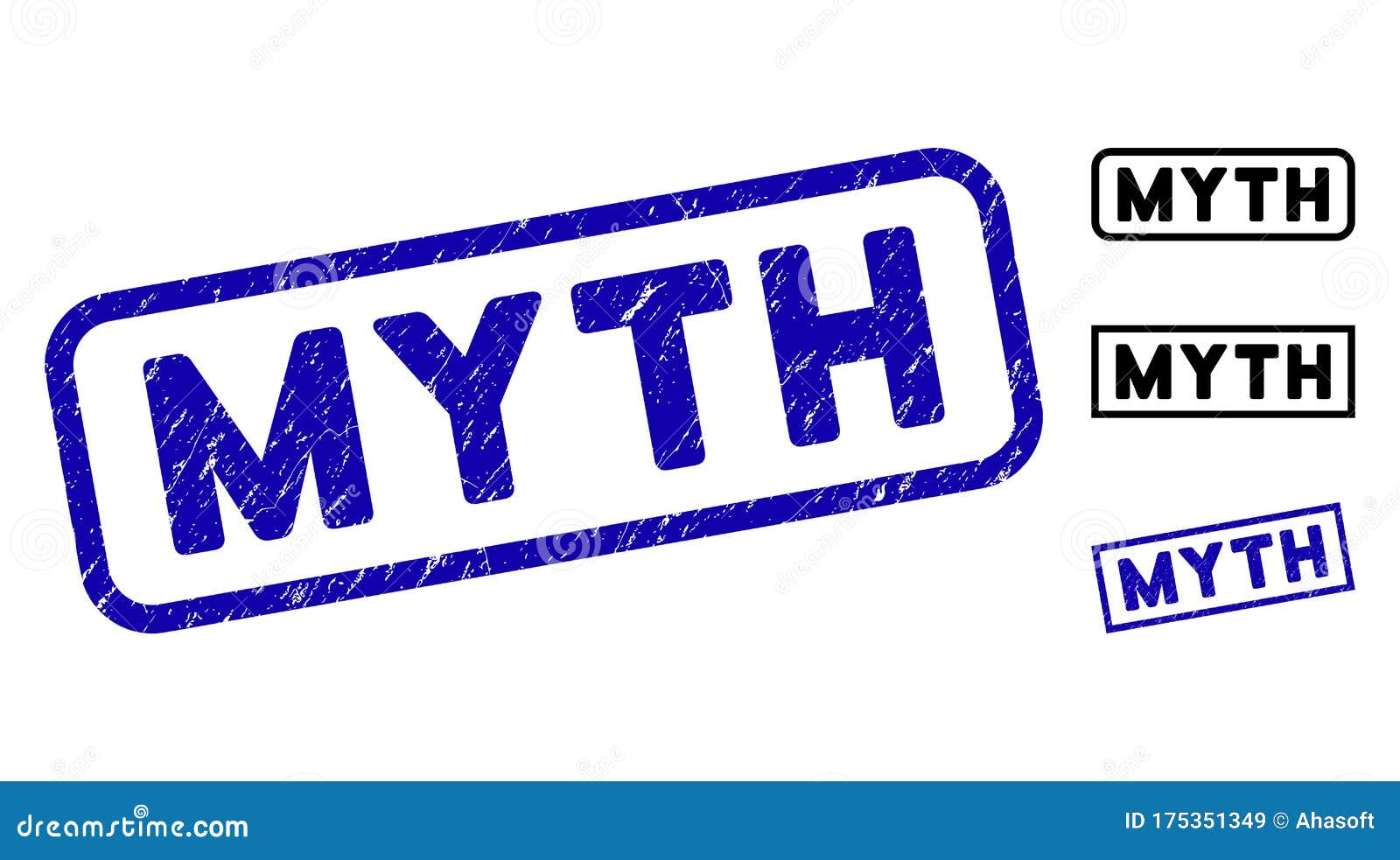 Grunge Myth Rectangle Stamps Stock Illustration - Illustration of tale ...