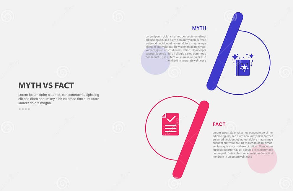 Myth Vs Facts Infographic Outline Style with 2 Point Comparison ...