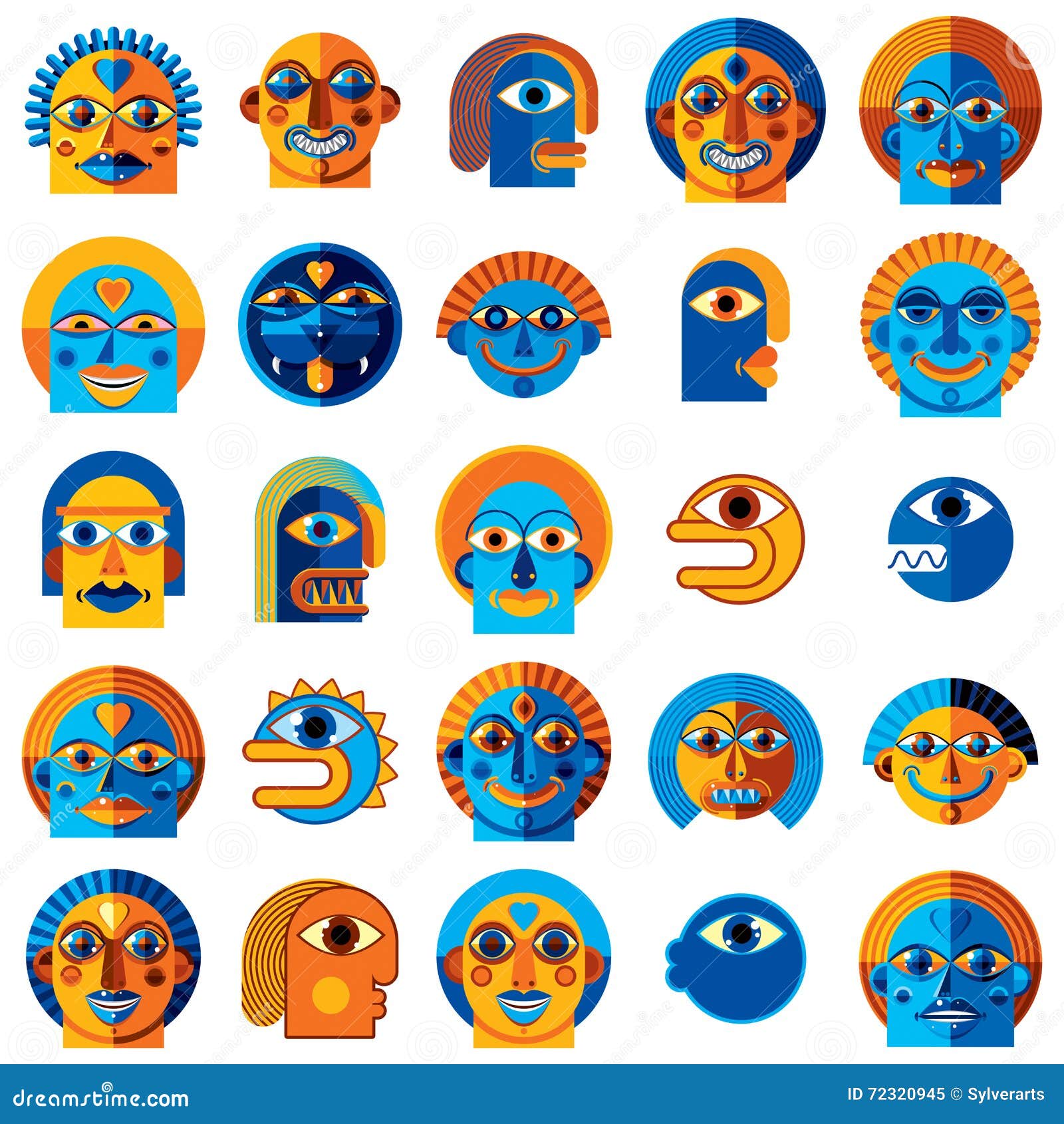 Mythic Creatures Collection, Vector Modern Art. Set Of Fantastic ...