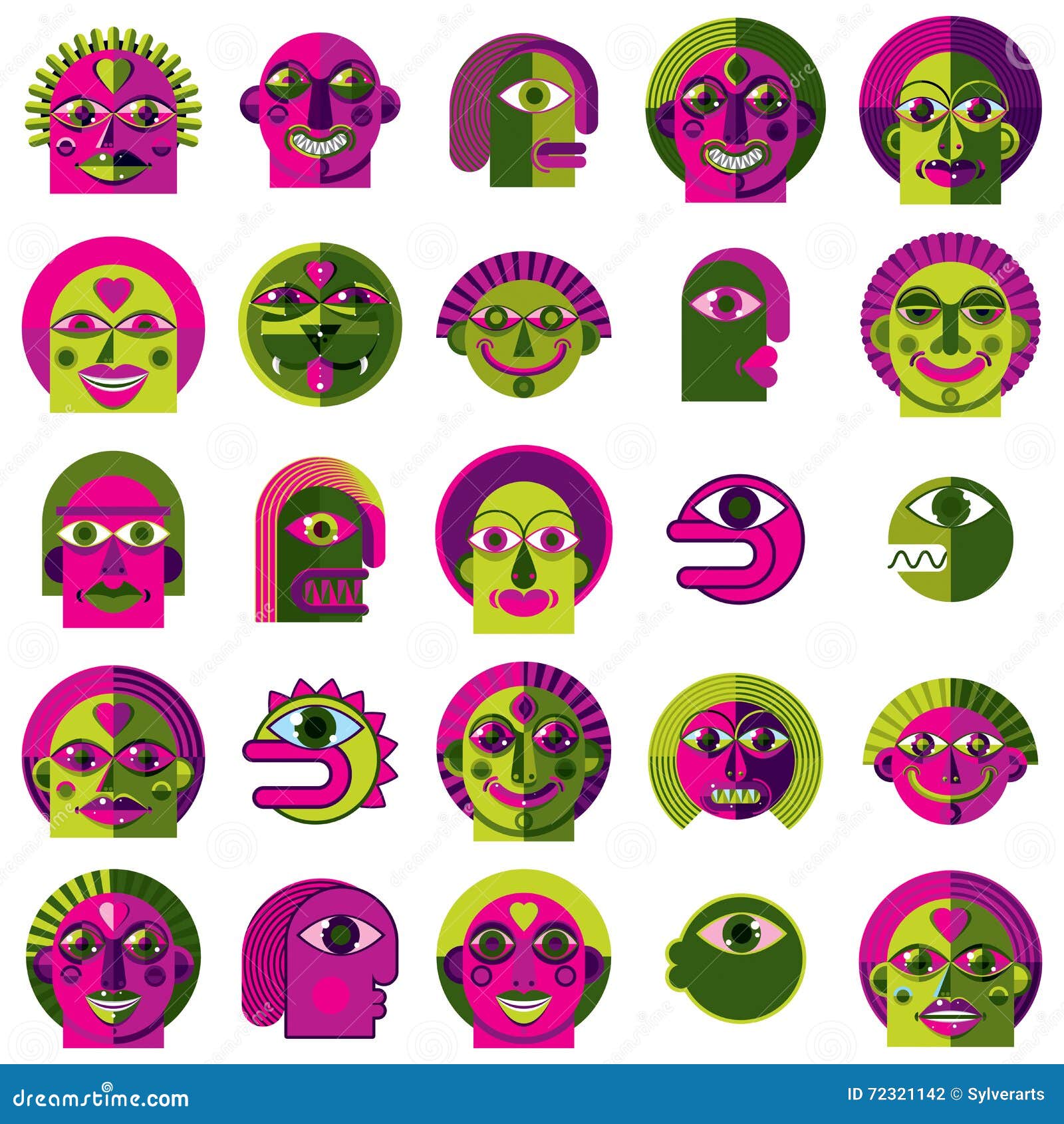 Mythic Creatures Collection, Vector Modern Art. Set Of Fantastic ...