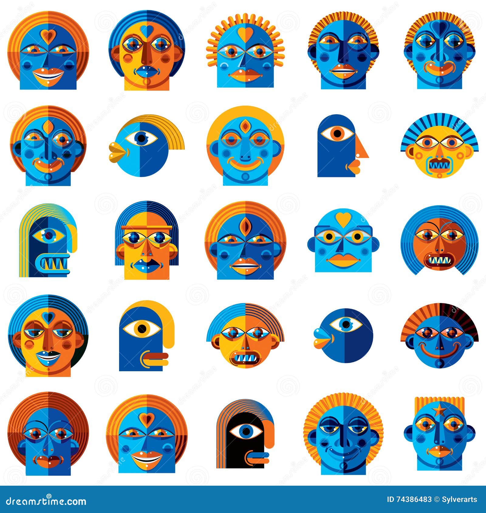 Mythic Creatures Collection, Vector Modern Art. Set Of Fantastic ...