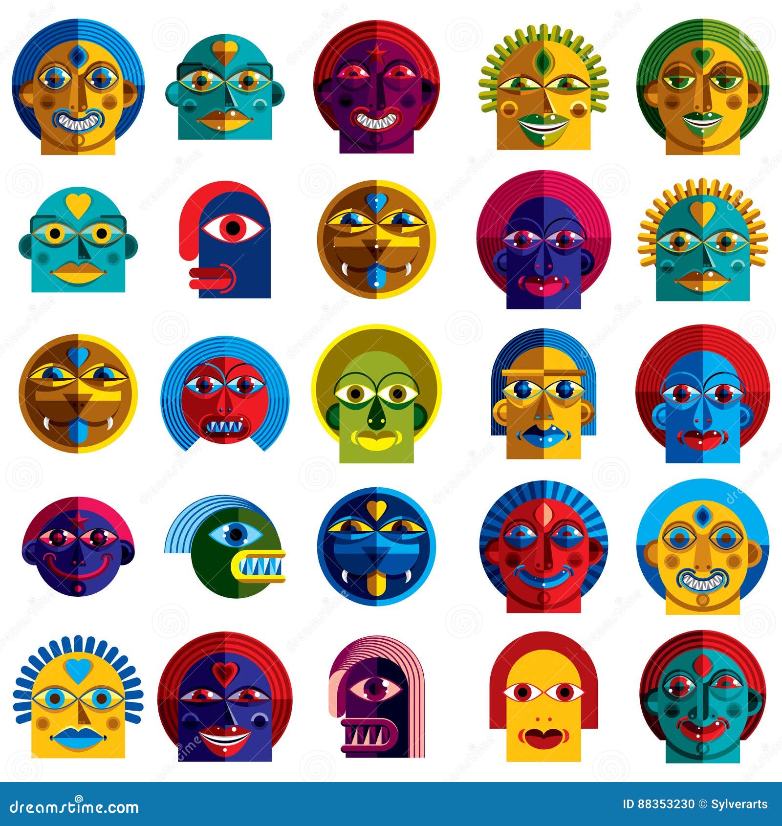 Mythic Creatures Collection, Vector Modern Art. Set Of Fantastic ...