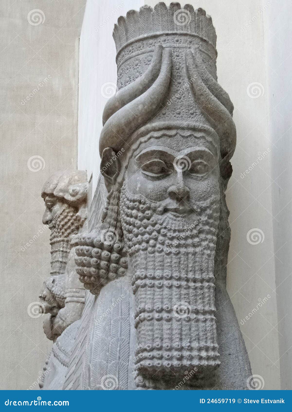 Mythical beast of Assyria, editorial stock image. Image of beard - 24659719