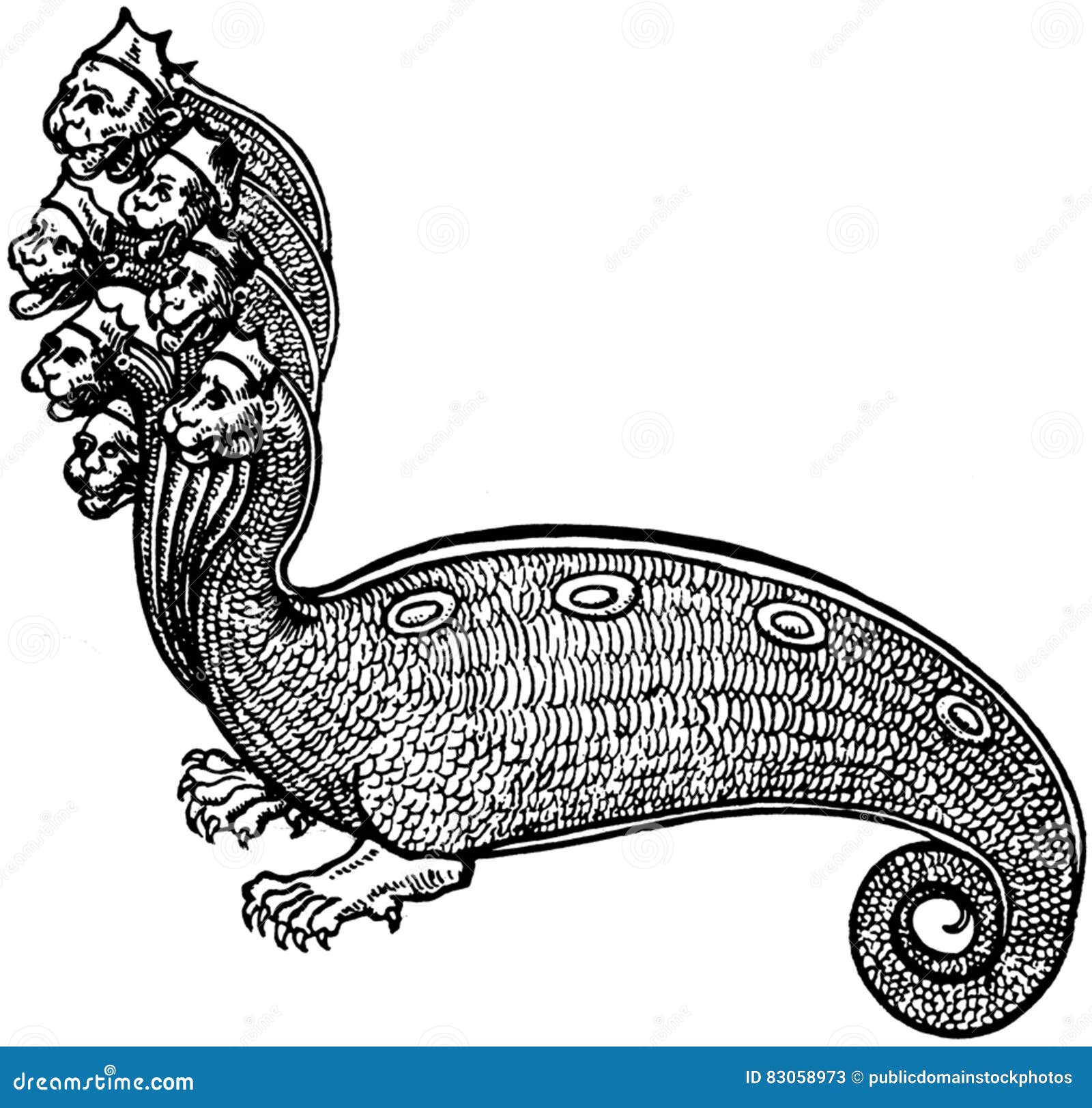 Mythical Beast In Black And White Picture. Image: 83058973