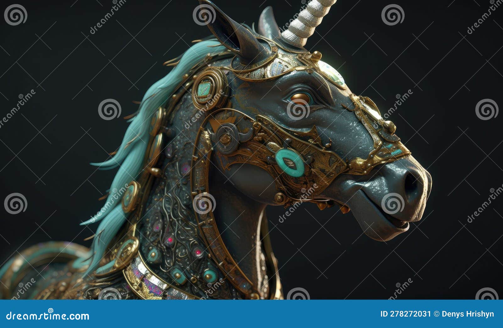 The Mythical Creature the Anthropomorphic Unicorn, Dons Majestic ...