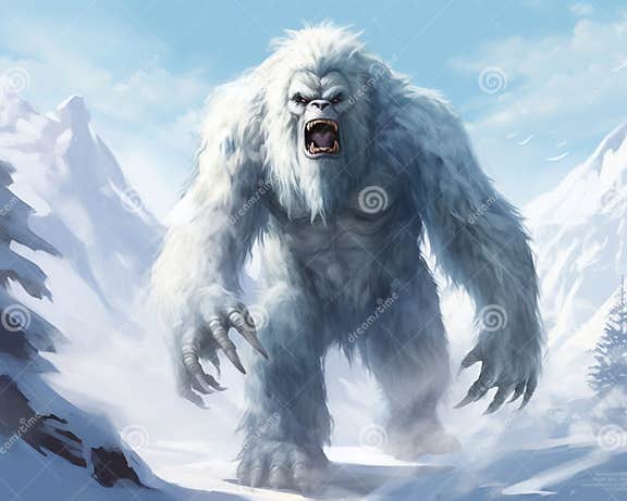 The Mythical Creature Called the Yeti is a Mythical Creature. Stock ...