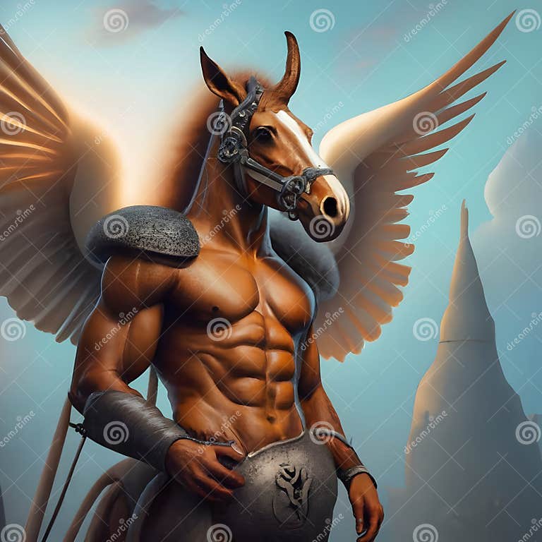 Mythical Creature Pegasus Centaur Stock Illustration - Illustration of ...