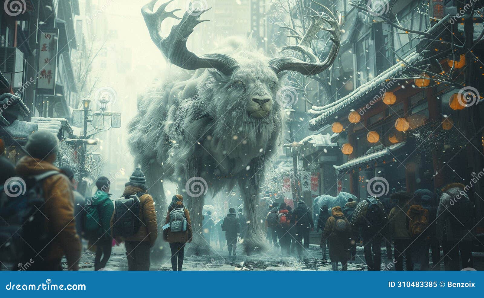 Bigfoot Roaming Around In The Forest Royalty-Free Cartoon ...