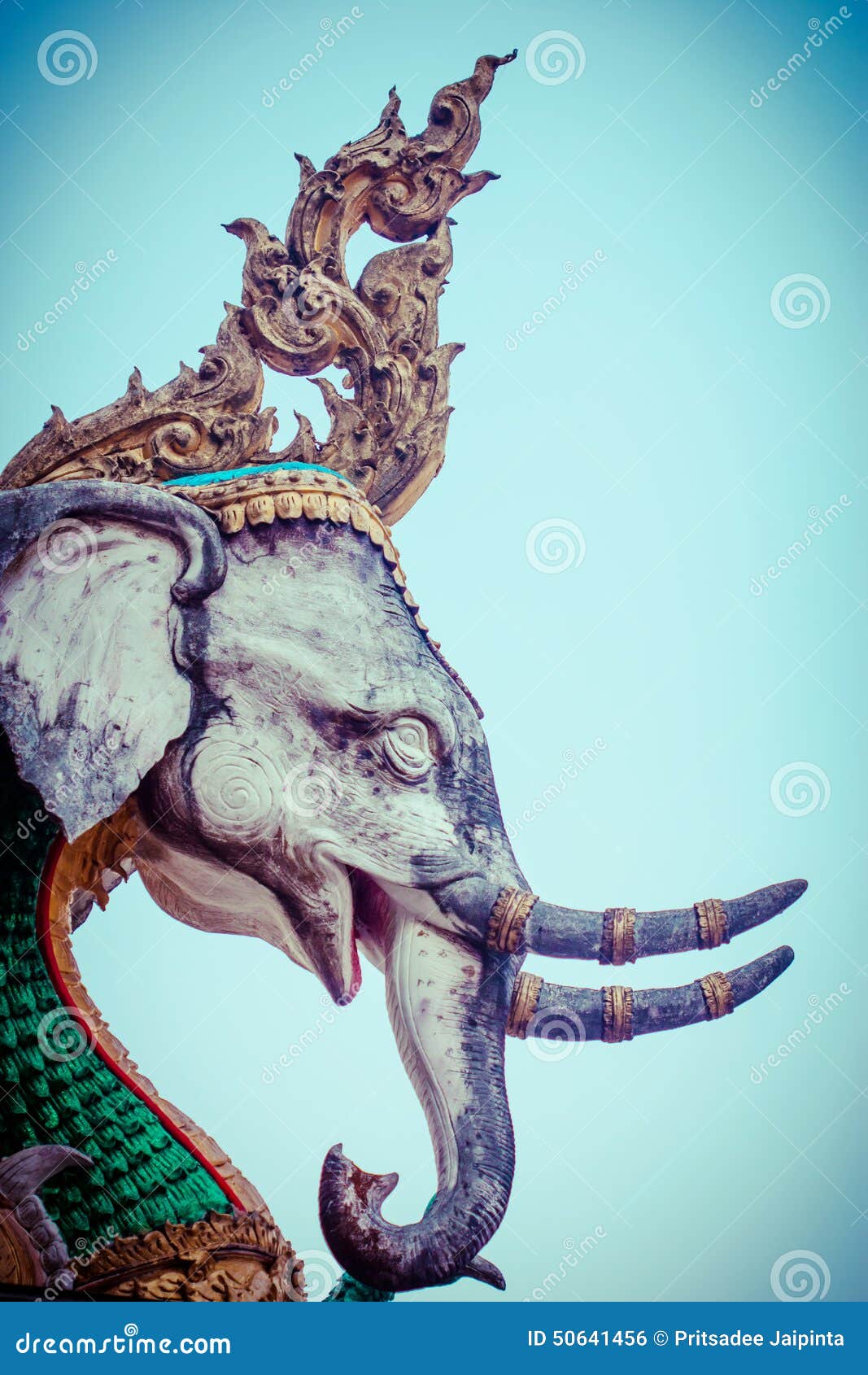 Mythical Flying Elephant Statue Royalty-Free Stock Photo ...