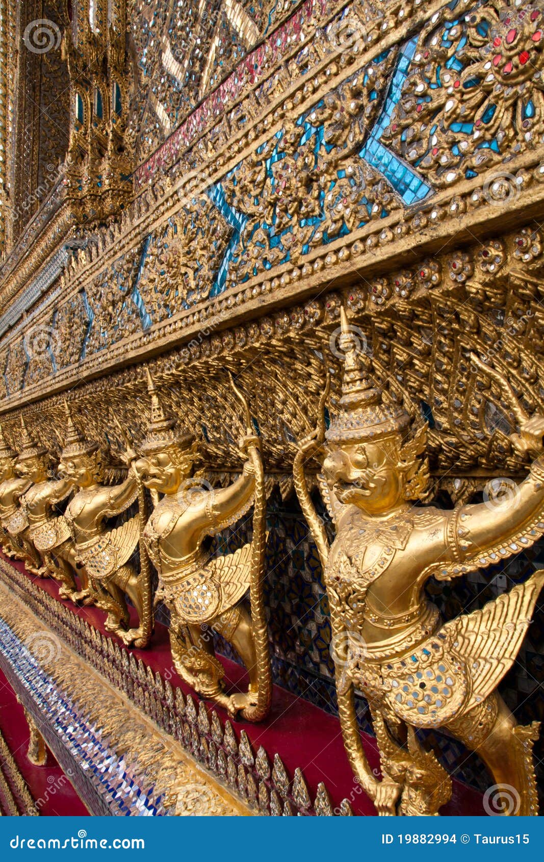Mythical Golden Garuda Statue Stock Photo - Image of eastern, bangkok ...
