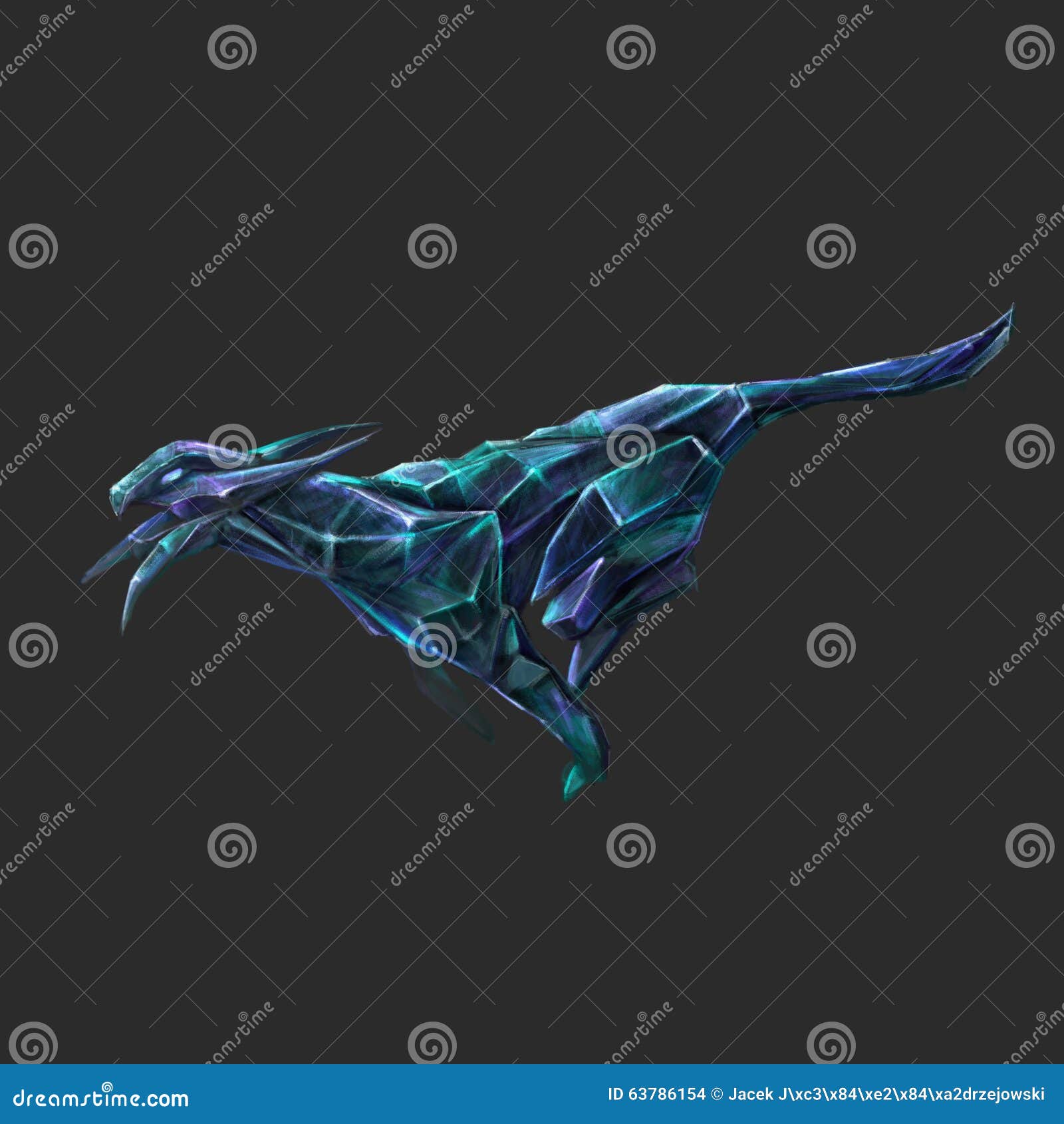 Mythical Ice Cat Chasing Concept Art Stock Illustration - Illustration ...