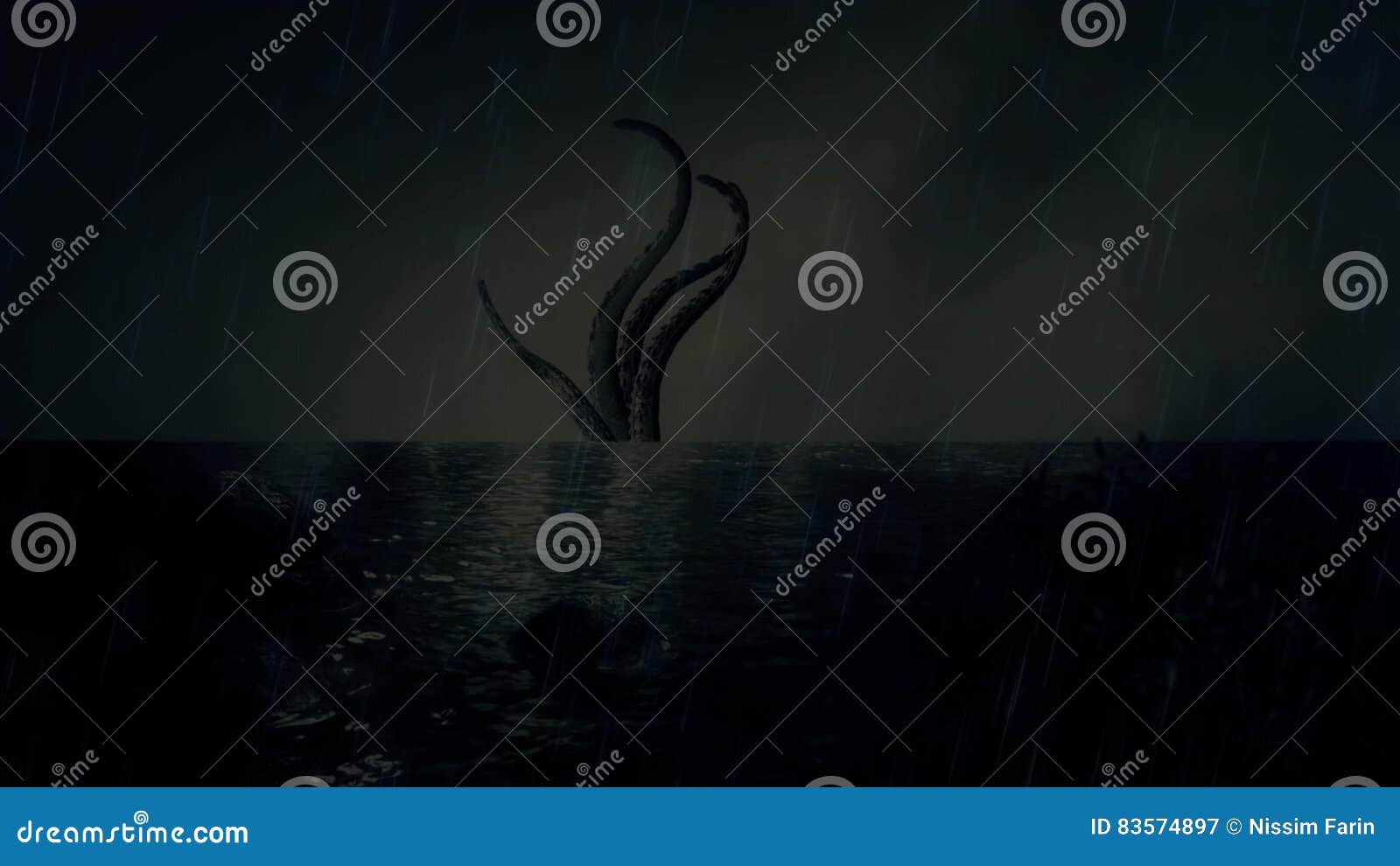 Mythical Kraken Giant Squid Tentacles Stock Video - Video of ocean ...