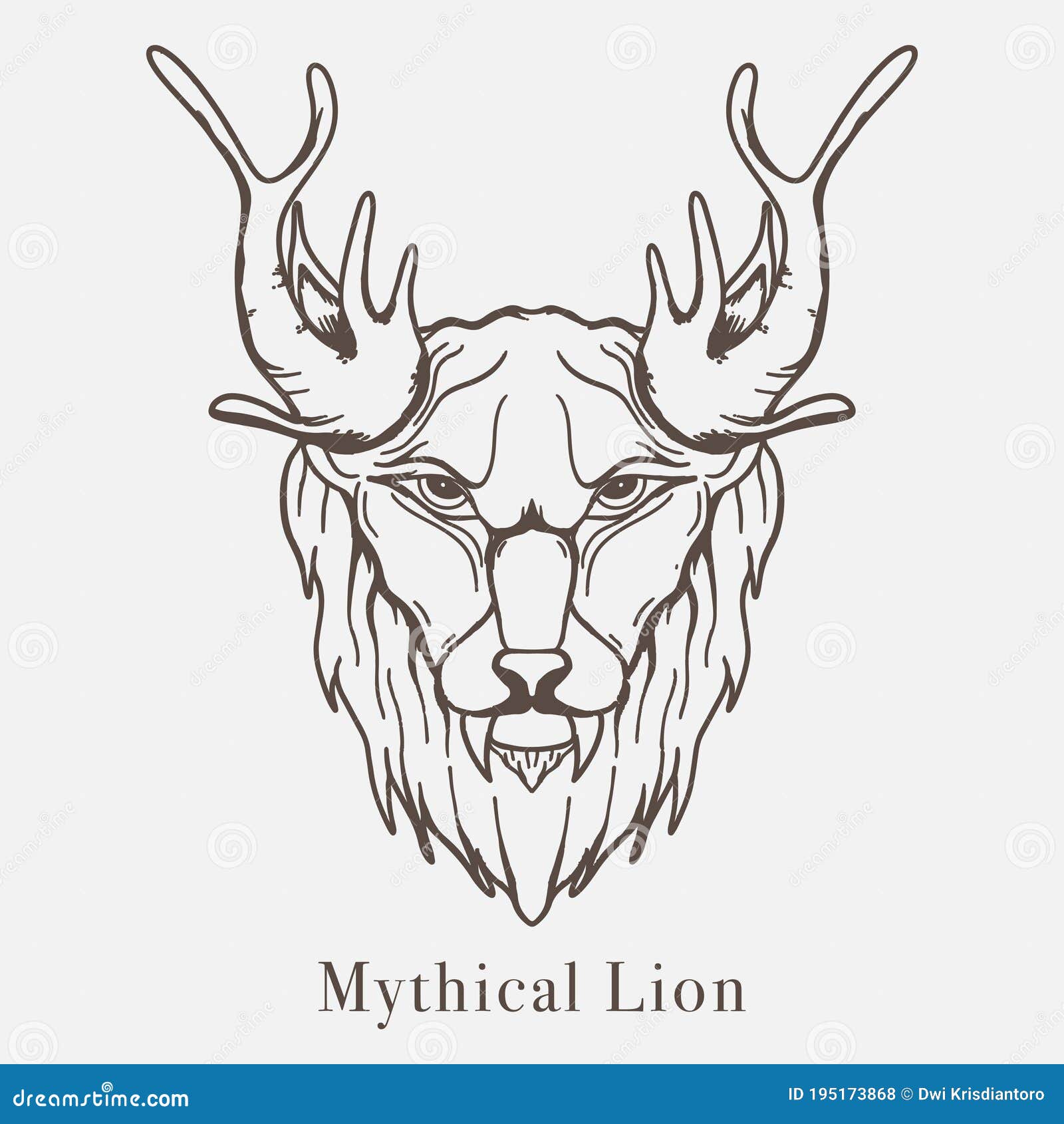 Mythical Leo Lion With Sacred Geometry Pattren Stock Image ...