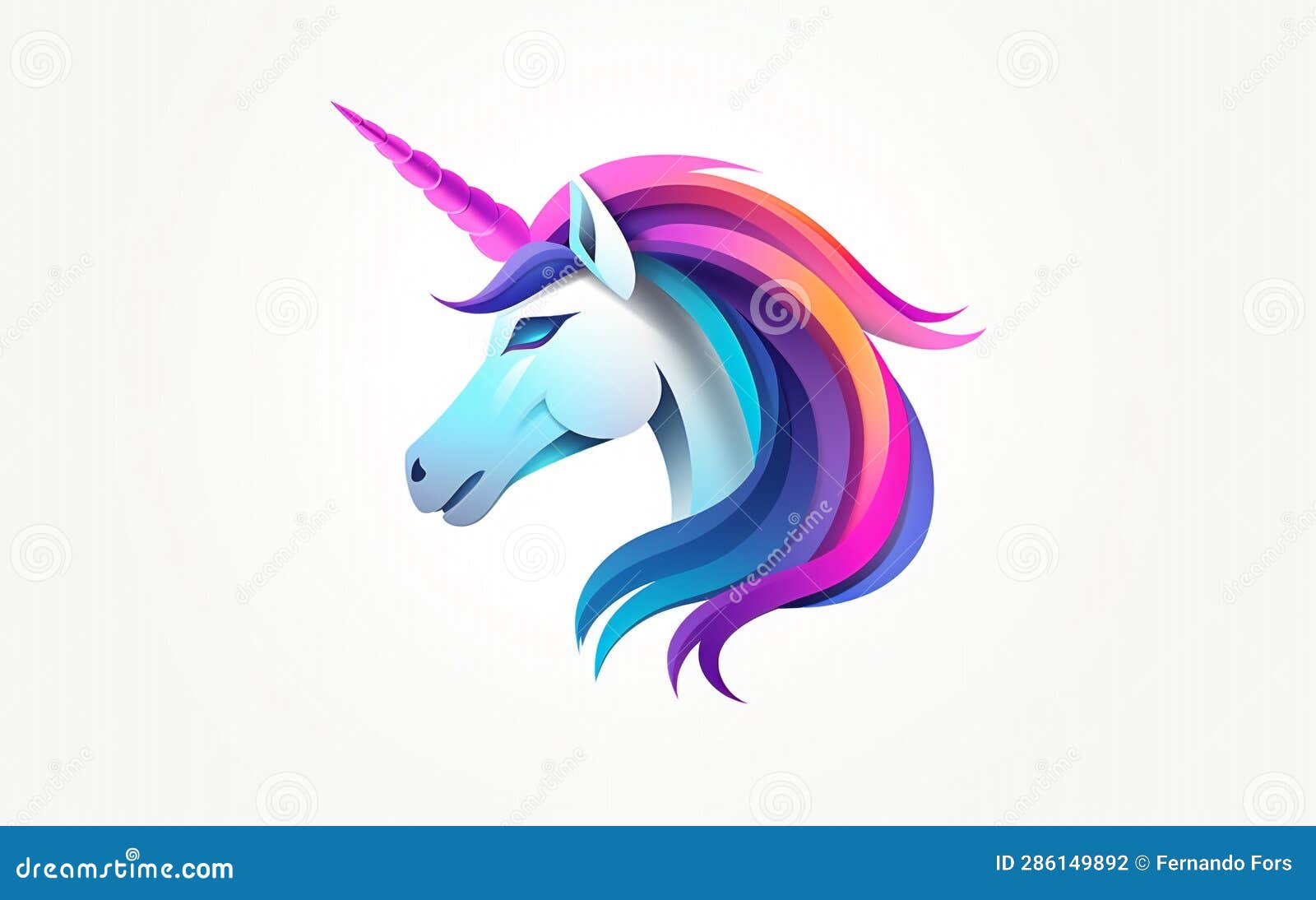 Mythical Marvel: Isolated 3D Unicorn Icon Illustration Stock ...