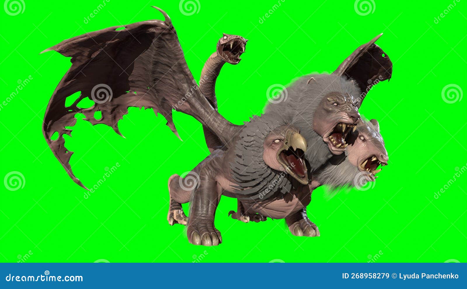Mythical Monster Chimera 3d Render Models Stock Illustration ...