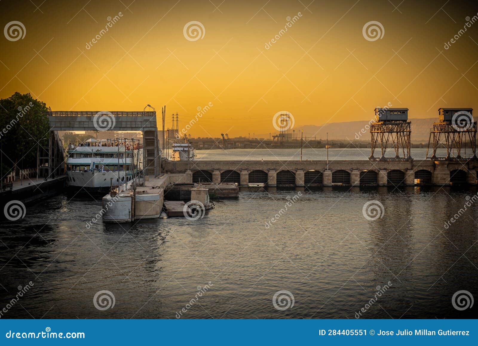 Mythical River of the Country of the Pharaohs in Egypt Stock Image ...