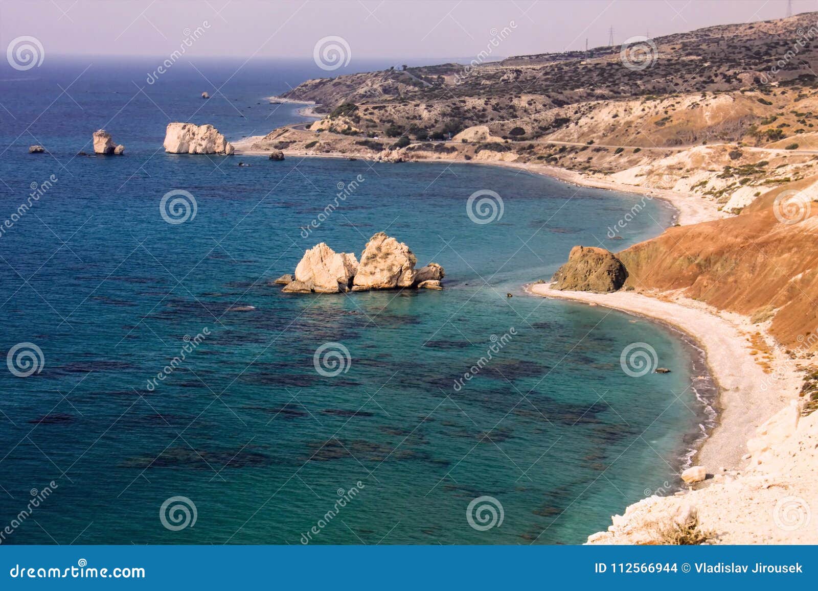 Mythical Rock of Aphrodite, Cyprus Stock Photo - Image of landmark ...