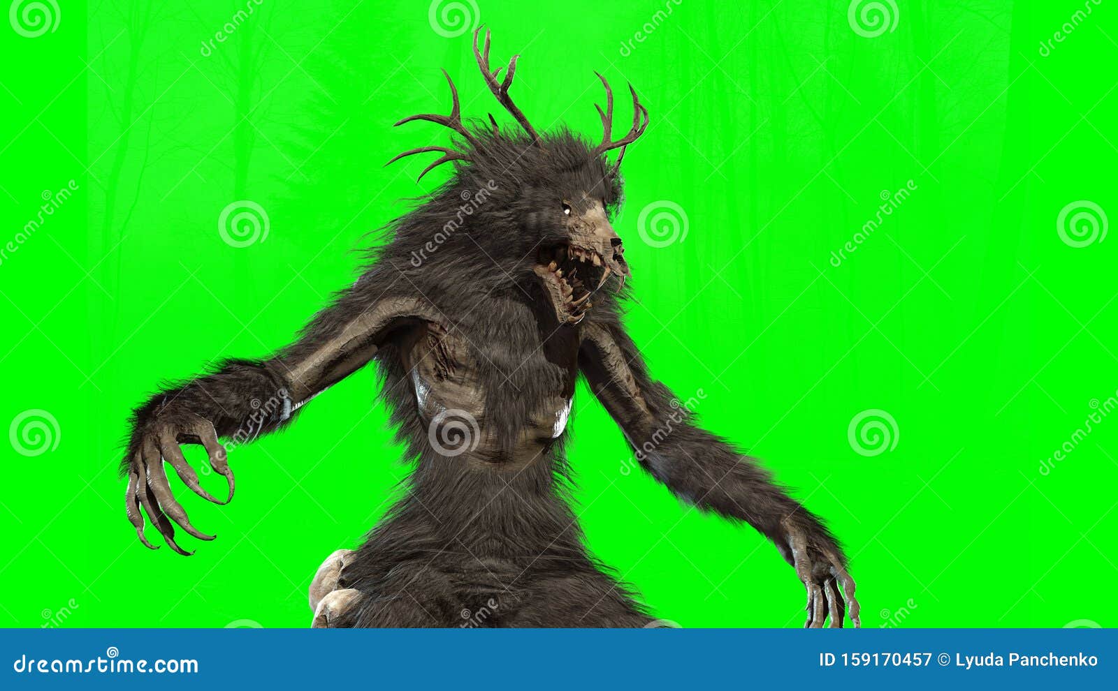Wendigo Mythical Monster 3d Render Stock Photography | CartoonDealer ...