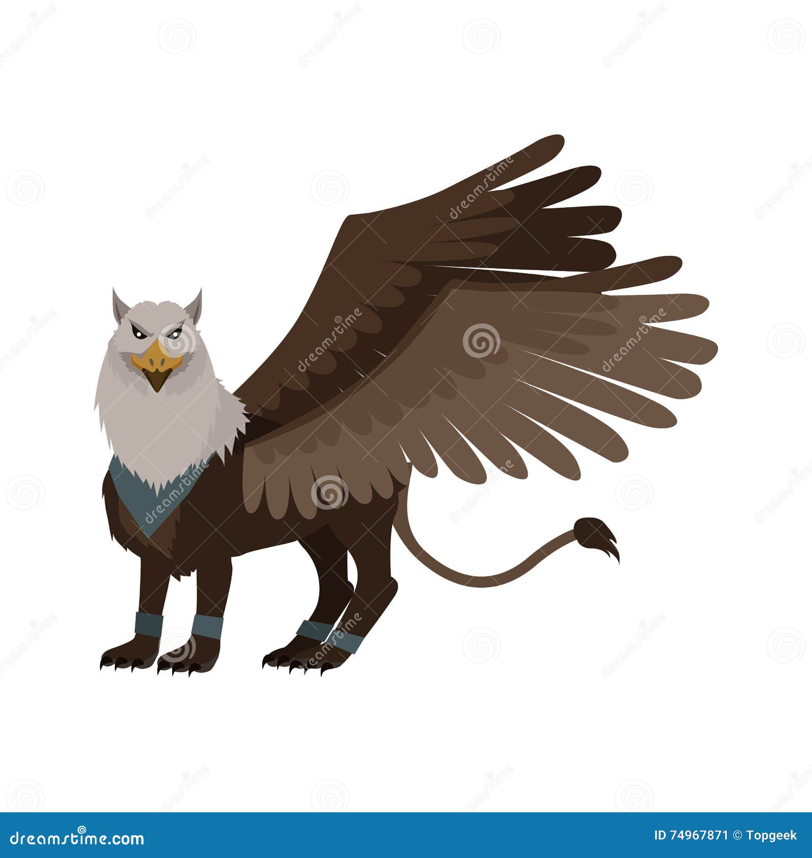 Mythische Monster-Greif vektor abbildung. Illustration von fiktiv ...