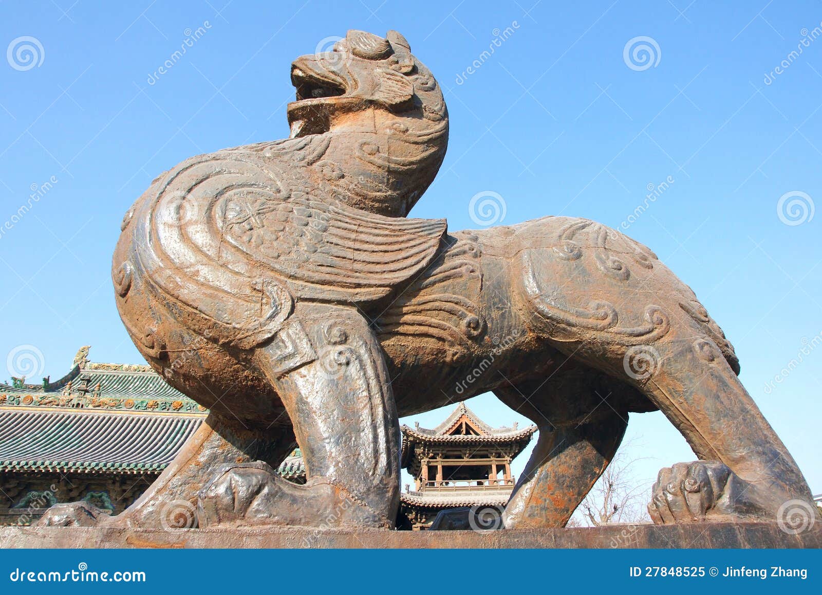Mythological beast stock image. Image of town, dragon - 27848525