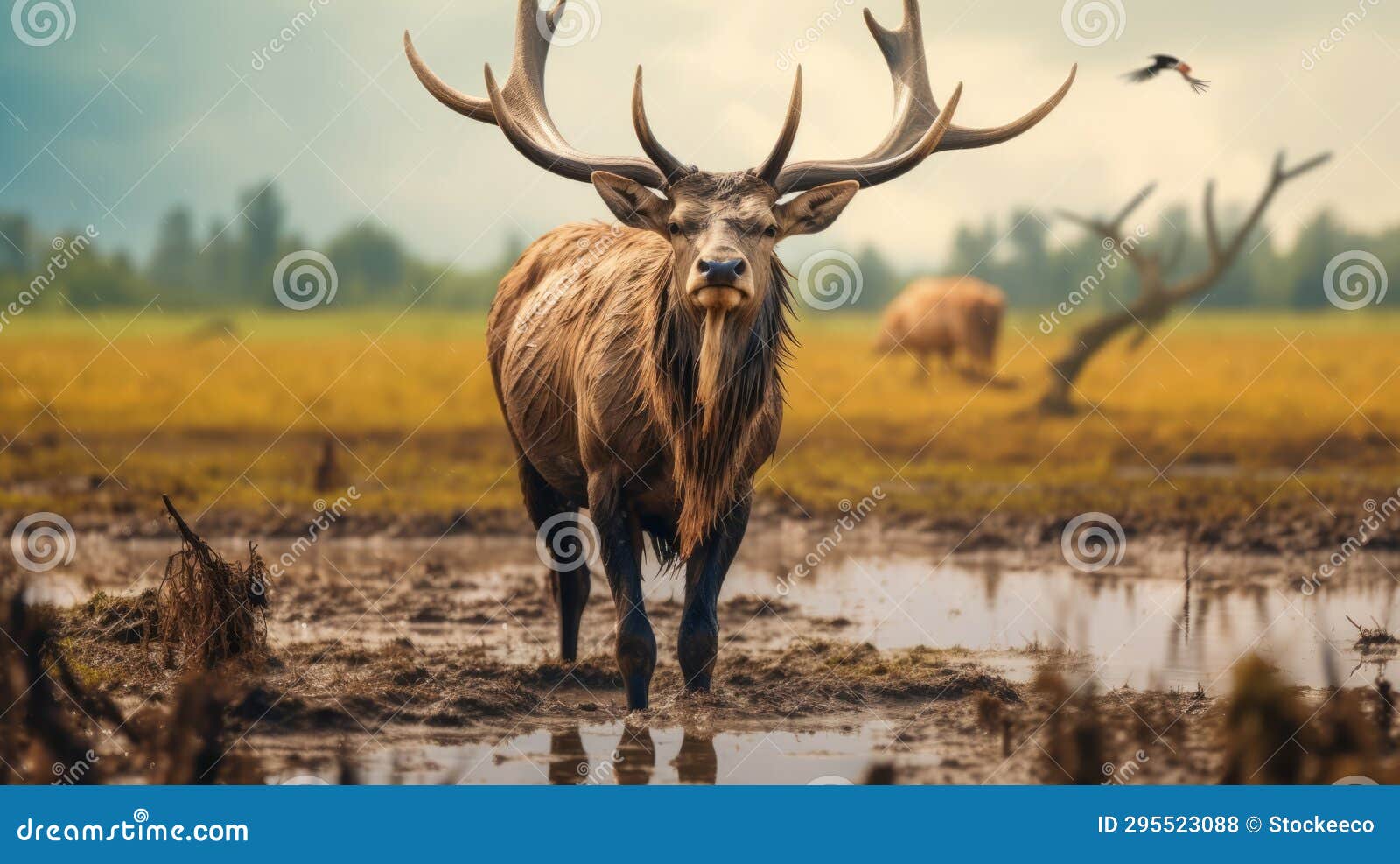 Mythological Deer a Majestic Creature in Earthy Colors Stock ...