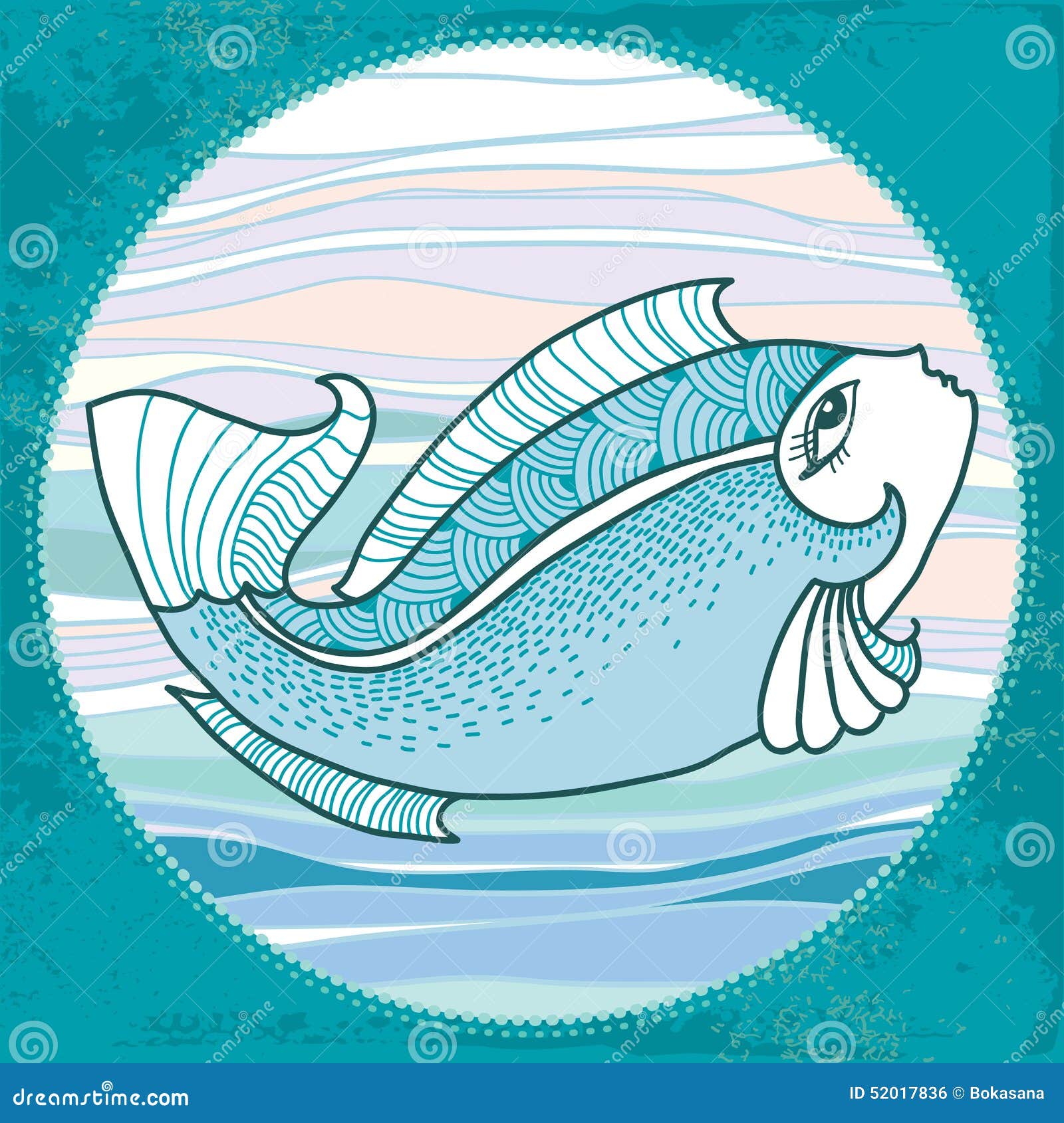 Mythological Fish with Head of Woman. the Series of Mythological ...