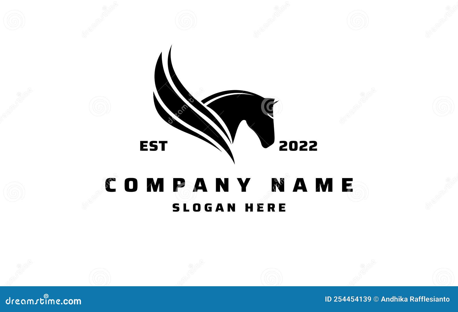 Mythological Pegasus Horse Logo Design Stock Vector - Illustration of ...