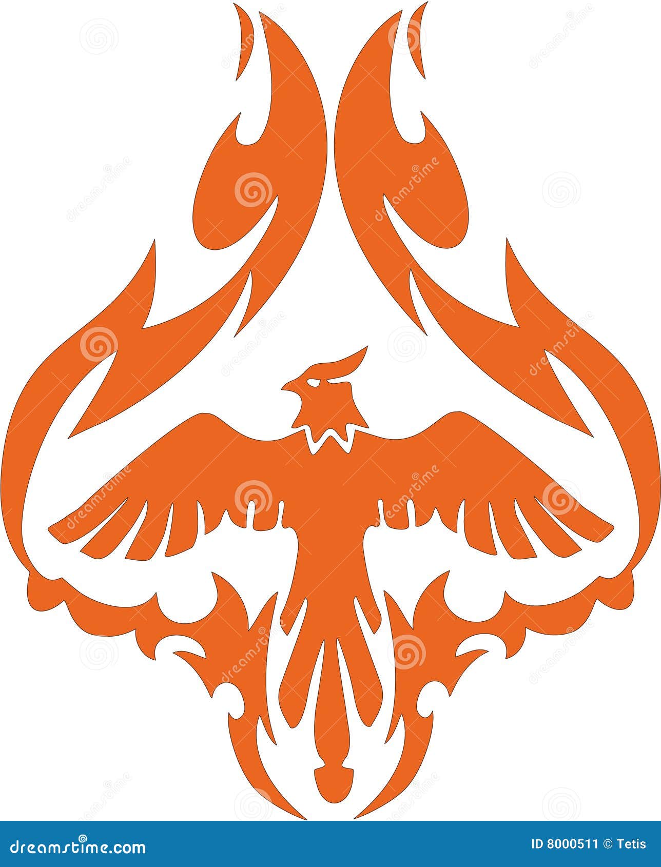 Mythological phoenix stock vector. Illustration of renewal - 8000511