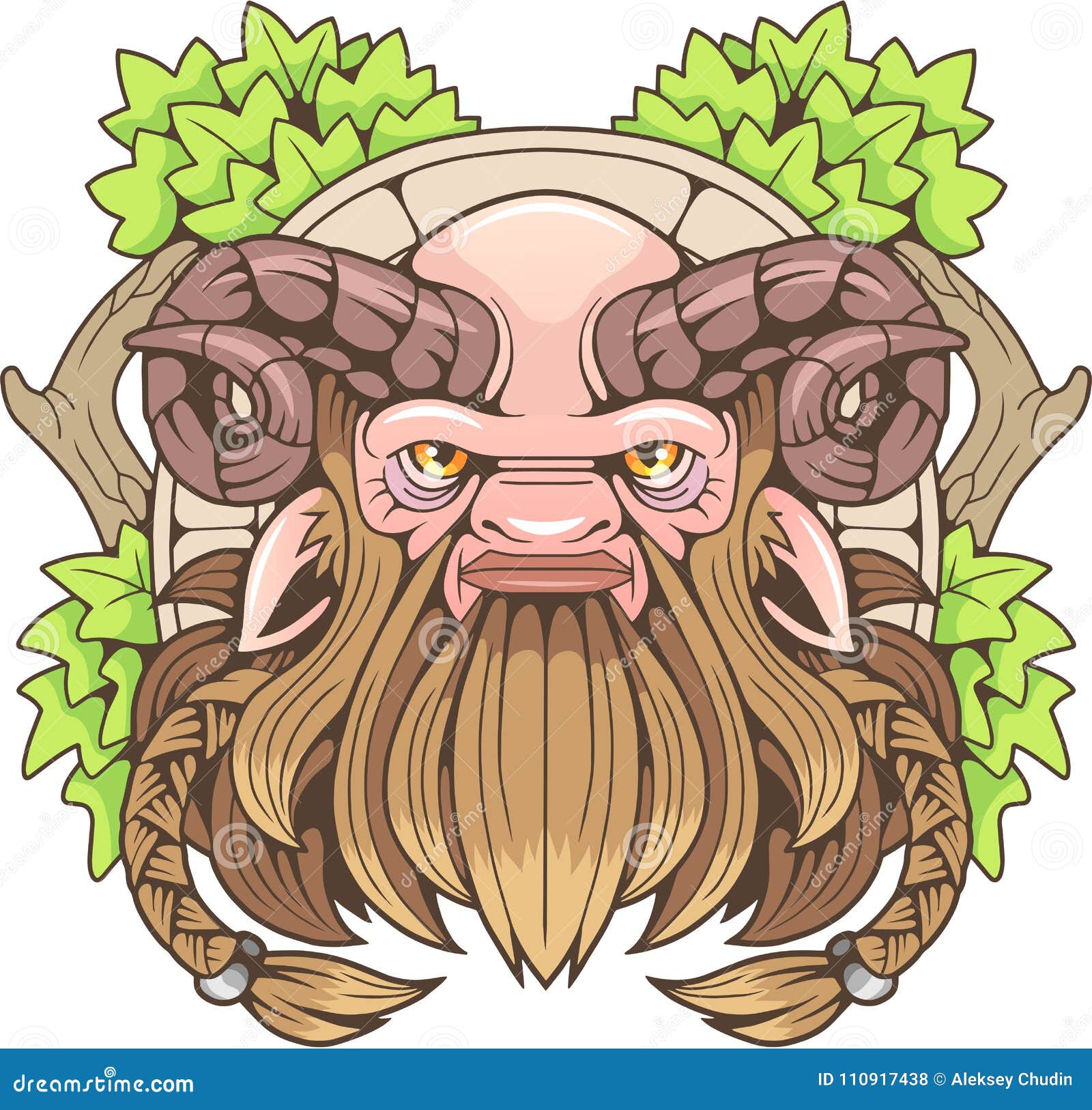 Mythological Satyr, Funny Picture Stock Vector - Illustration of beard ...