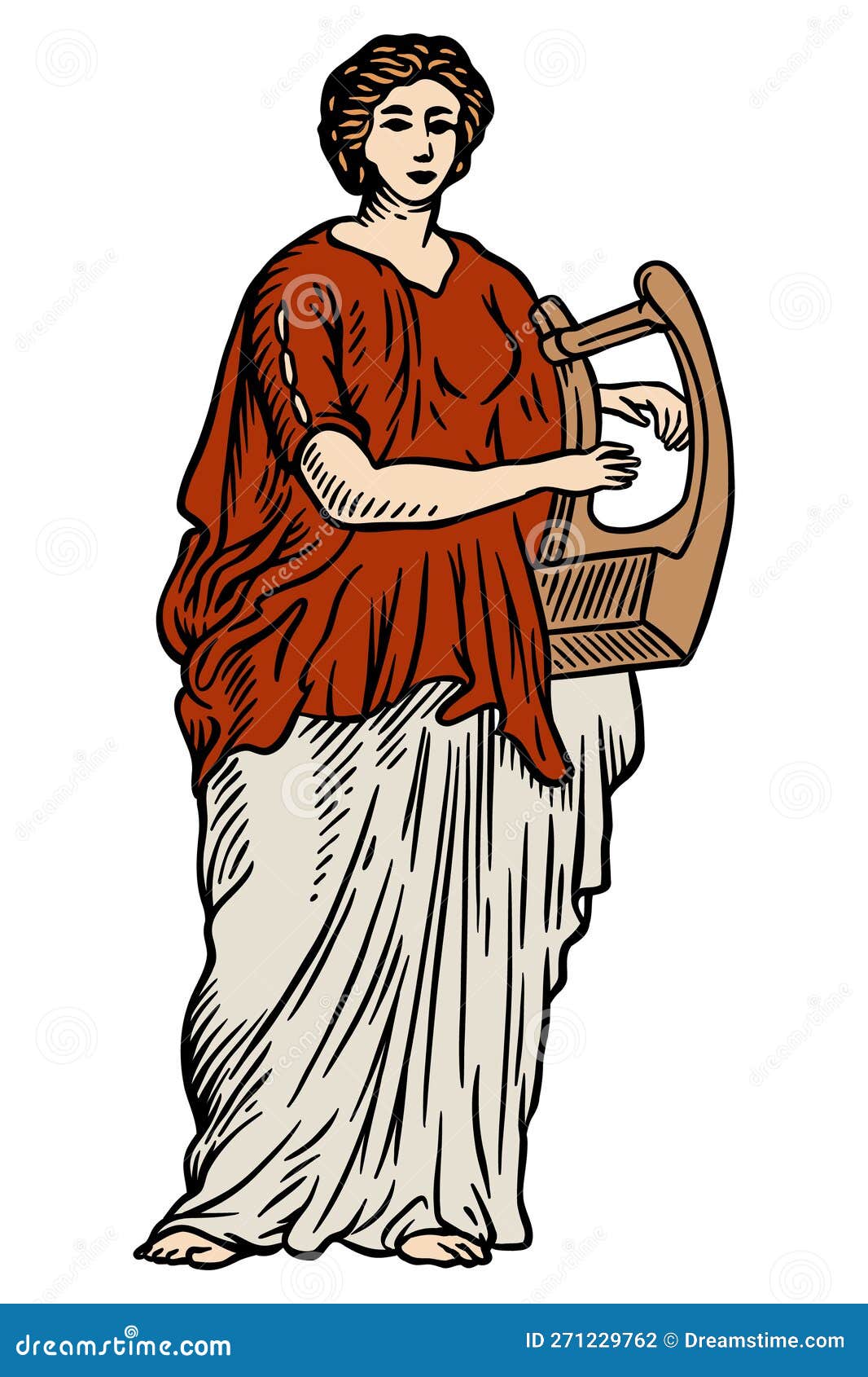 Mythology Idols Erato - Vector Illustration Stock Vector - Illustration ...